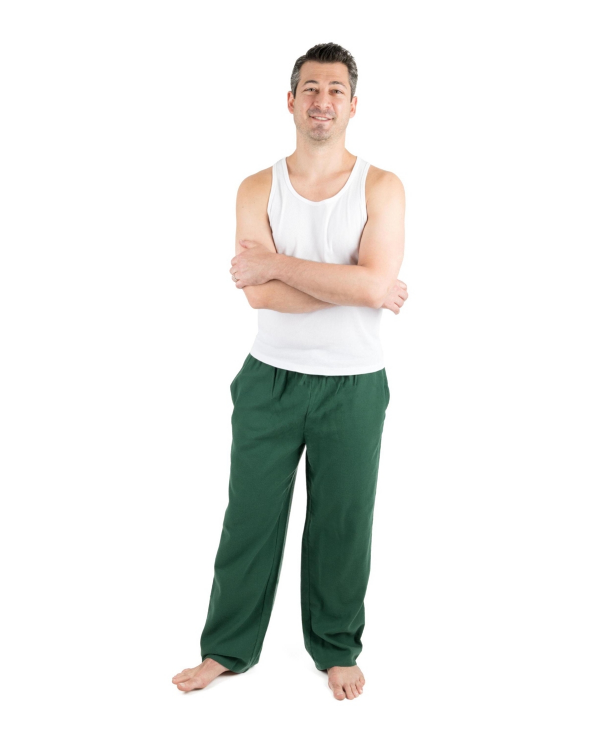 Click here for Leveret Mens Cotton Flannel Pajama Pants - Green prices