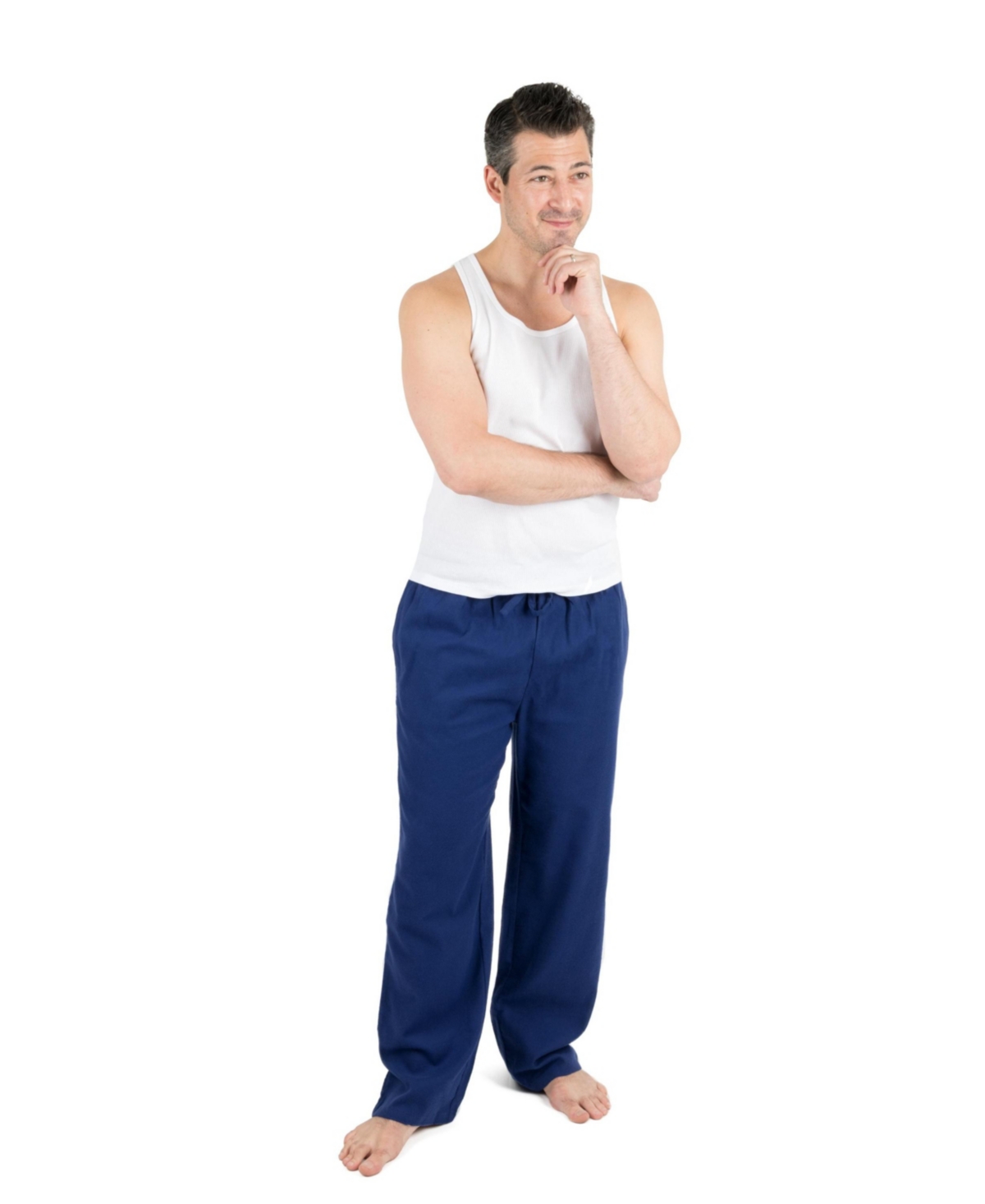 Click here for Leveret Mens Cotton Flannel Pajama Pants - Navy bl... prices