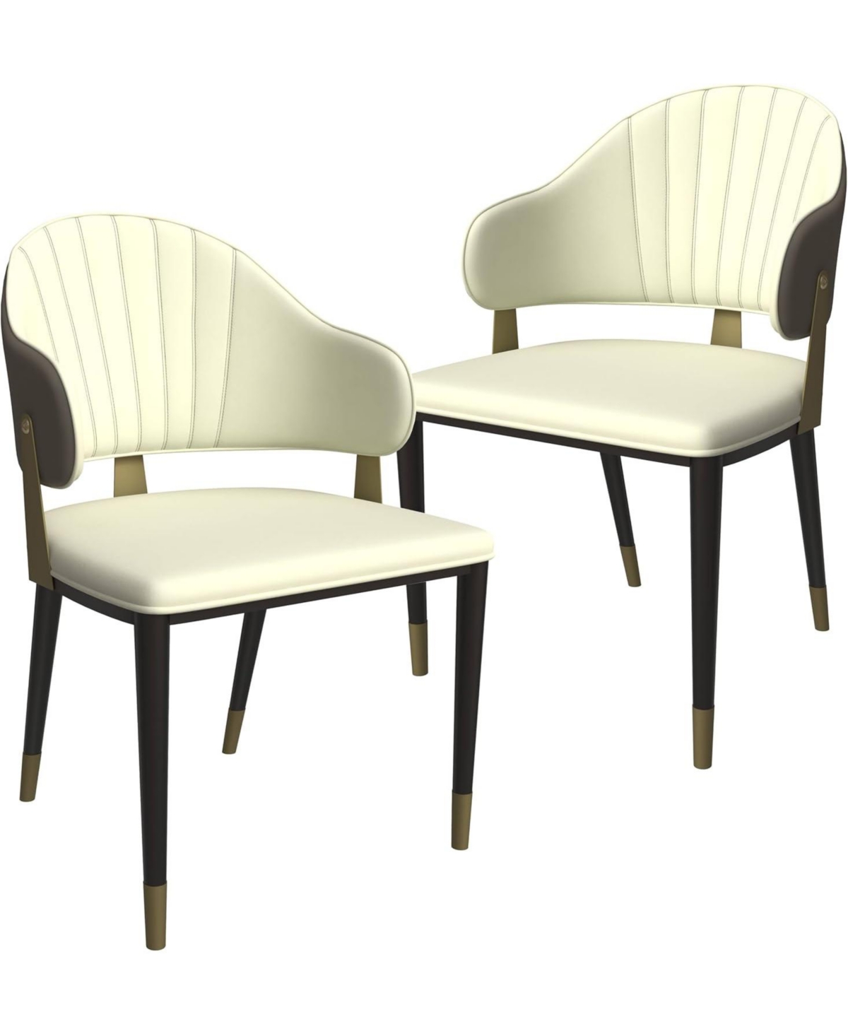 Click here for LeisureMod Aria Dining Chair (Set of 2) with Metal... prices