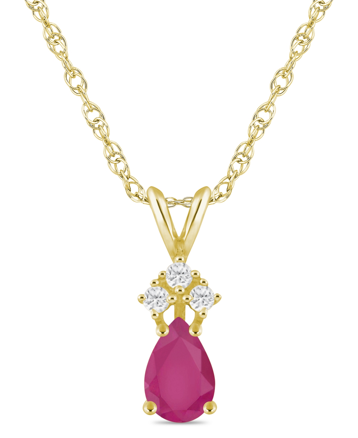 Click here for Ruby (1/2 ct. t.w.) and Diamond Accent Pendant Nec... prices