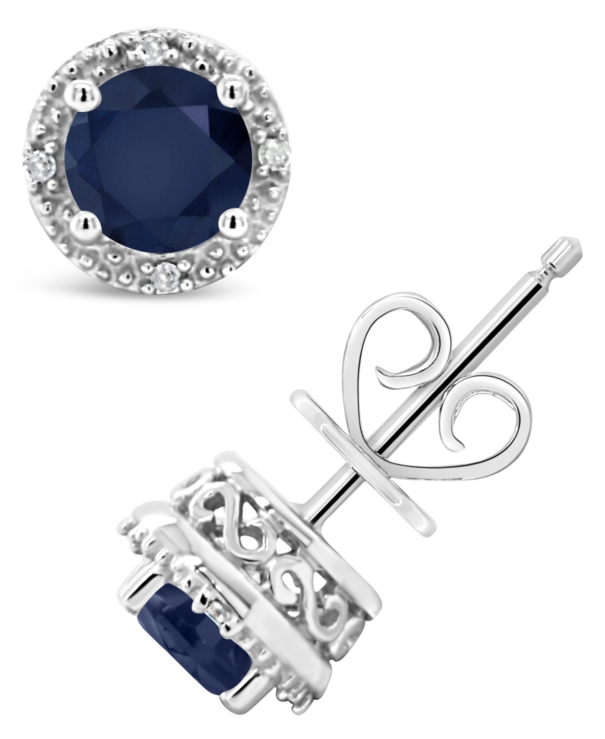 Click here for Sapphire (1-1/5 ct. t.w.) and Diamond Accent Stud... prices