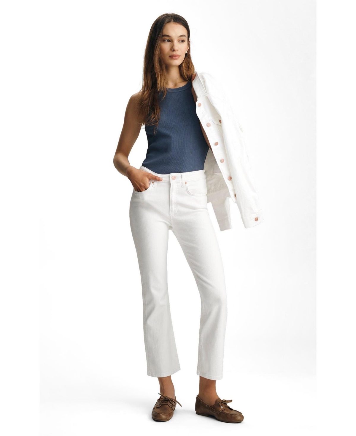 Click here for Mavi Jeans Womens Anika Mid Rise Cropped Flare In... prices