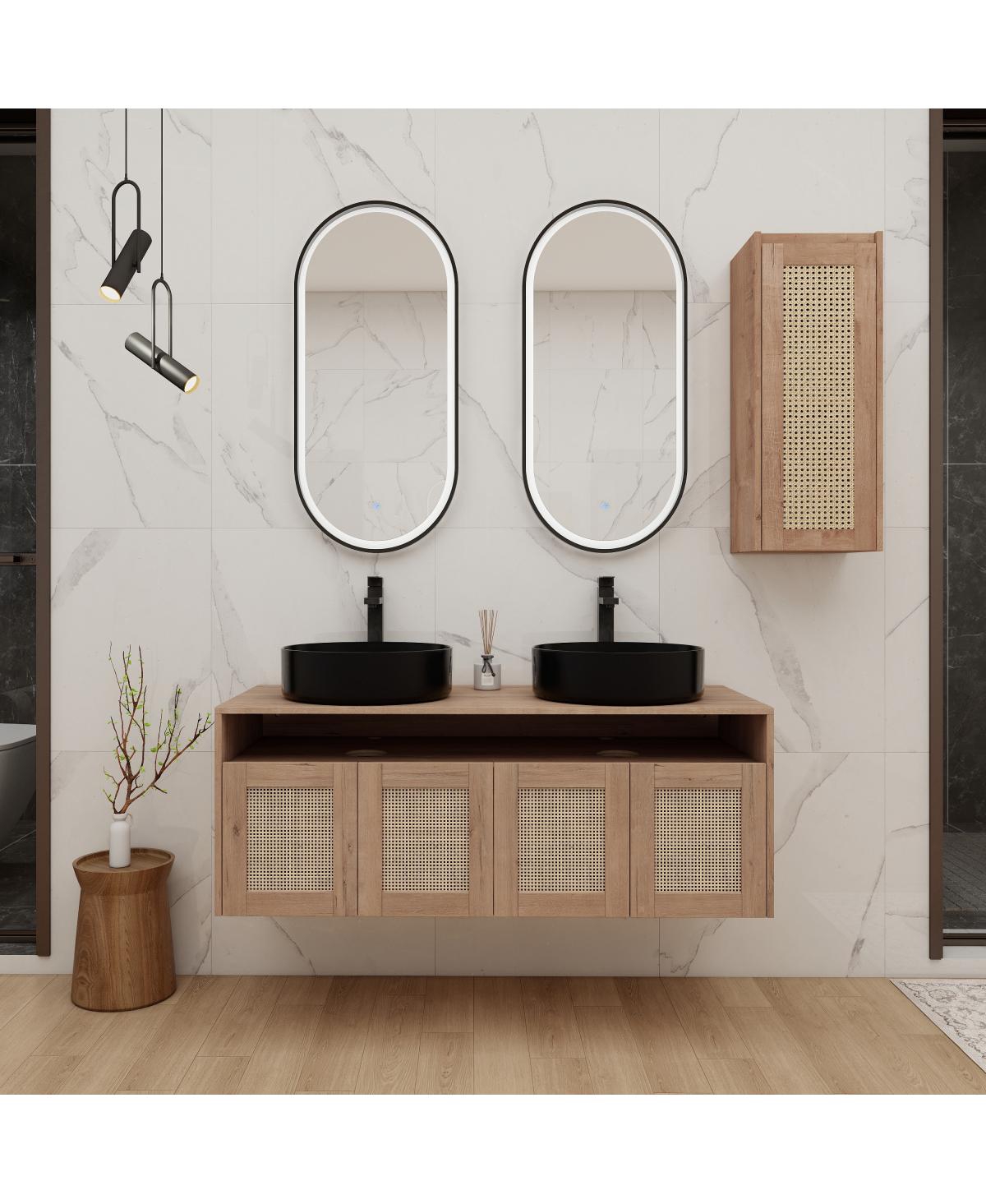 Click here for Sillysis 47 Inch Wall Mounted Double Bathroom Vani... prices