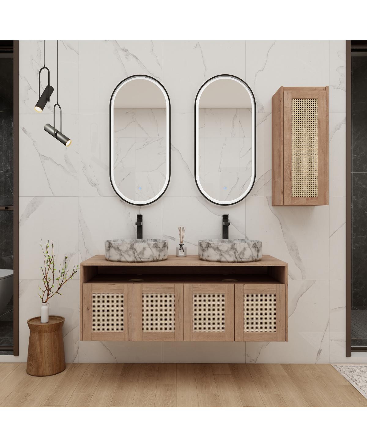 Click here for Sillysis 47 Inch Wall Mounted Double Bathroom Vani... prices