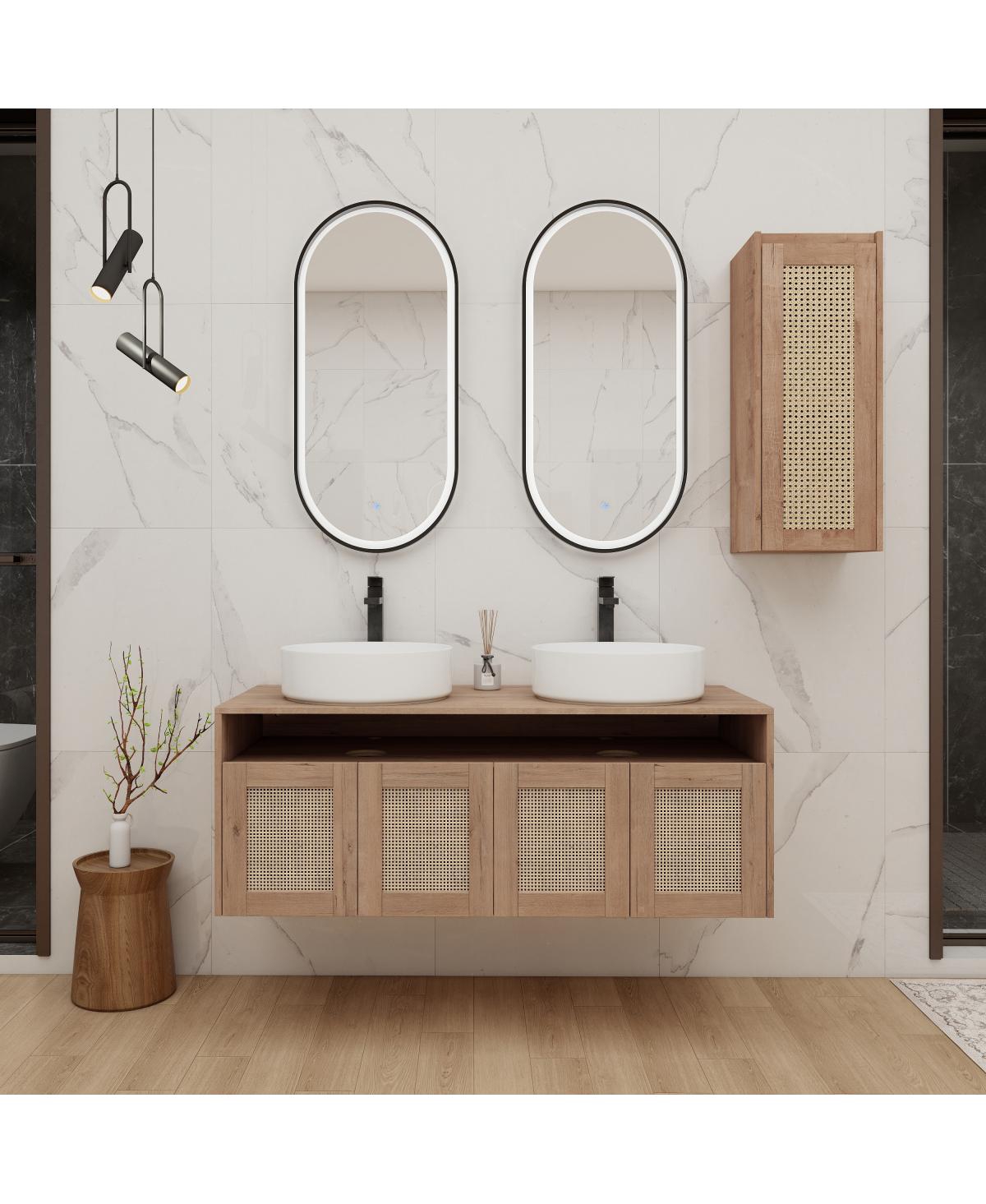Click here for Sillysis 47 Inch Wall Mounted Double Bathroom Vani... prices