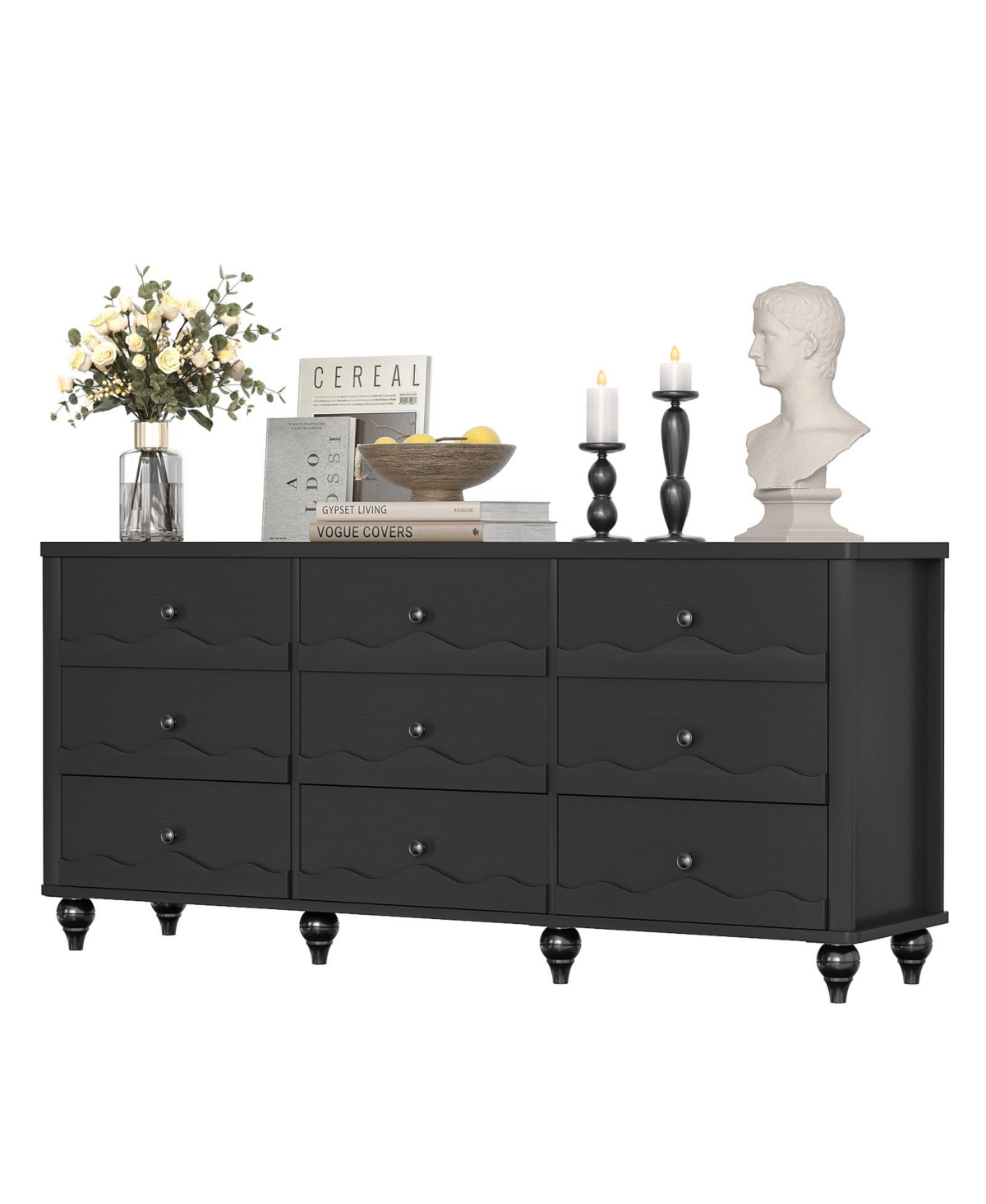 Click here for Aheaplus Wooden 9 Drawers Dresser Storage Cabinet... prices