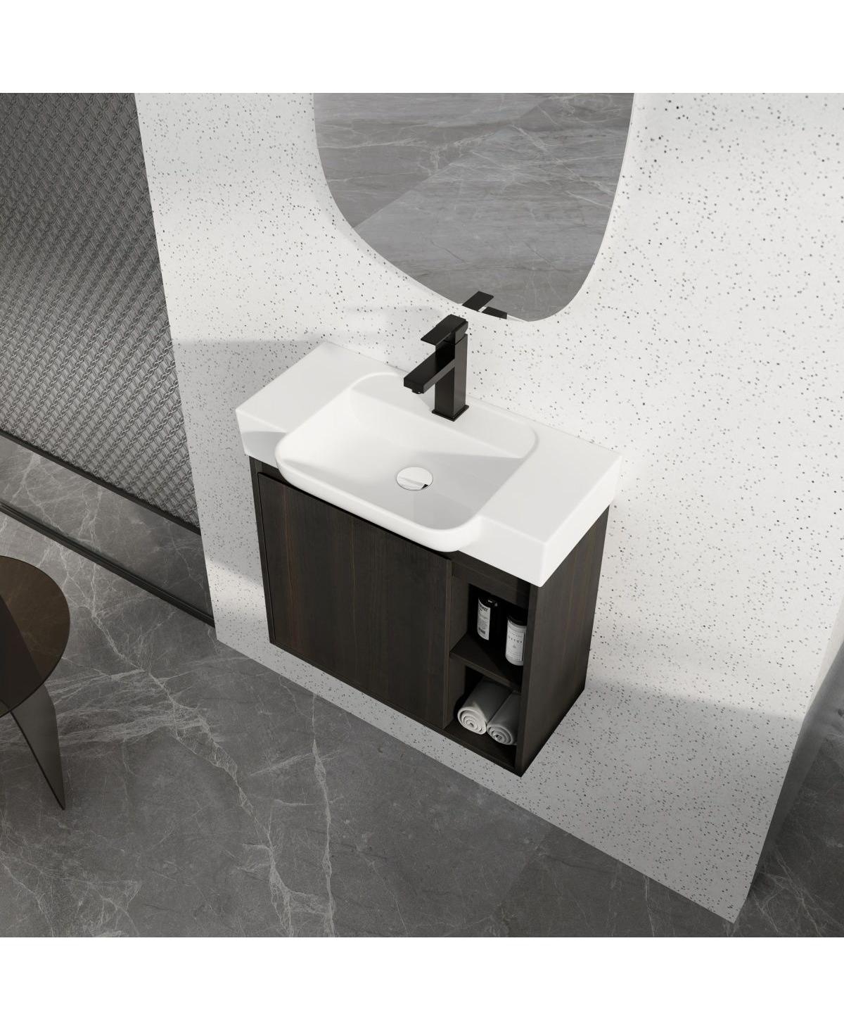 Click here for Thirtypeachy 24 Ebony Wall-Mounted Plywood Bathroo... prices