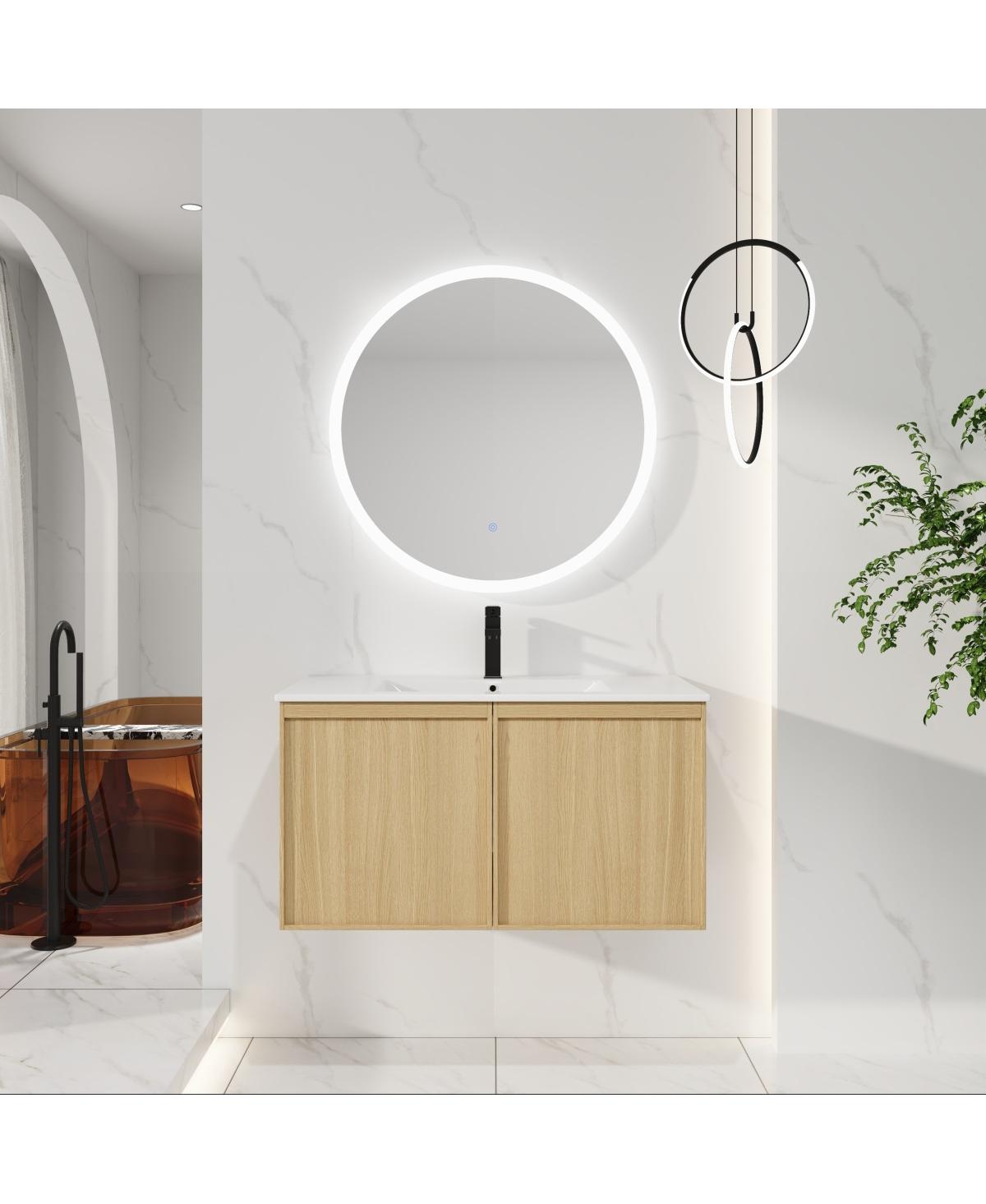 Click here for Sillysis Modern Wall Mounted Bathroom Vanity with... prices