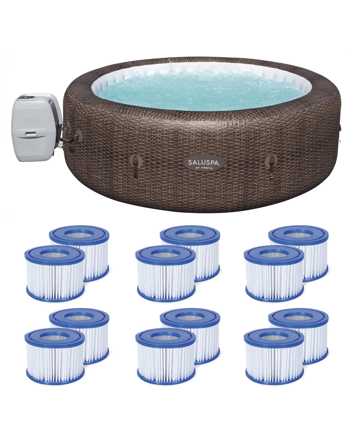 Click here for Bestway SaluSpa St Moritz Hot Tub and Coleman Filt... prices