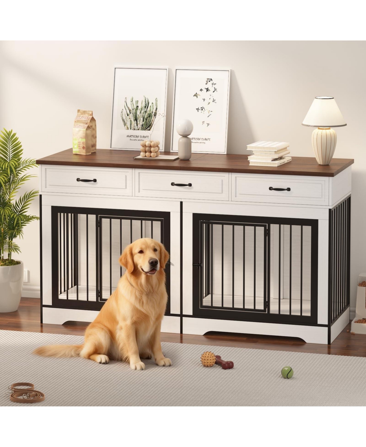 Click here for Gaomon Extra Large Double Dog Crate Furniture for... prices