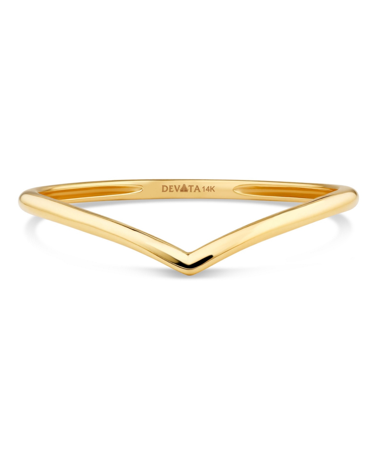 Click here for Devata Chevron Ring in 14K Gold - Gold prices