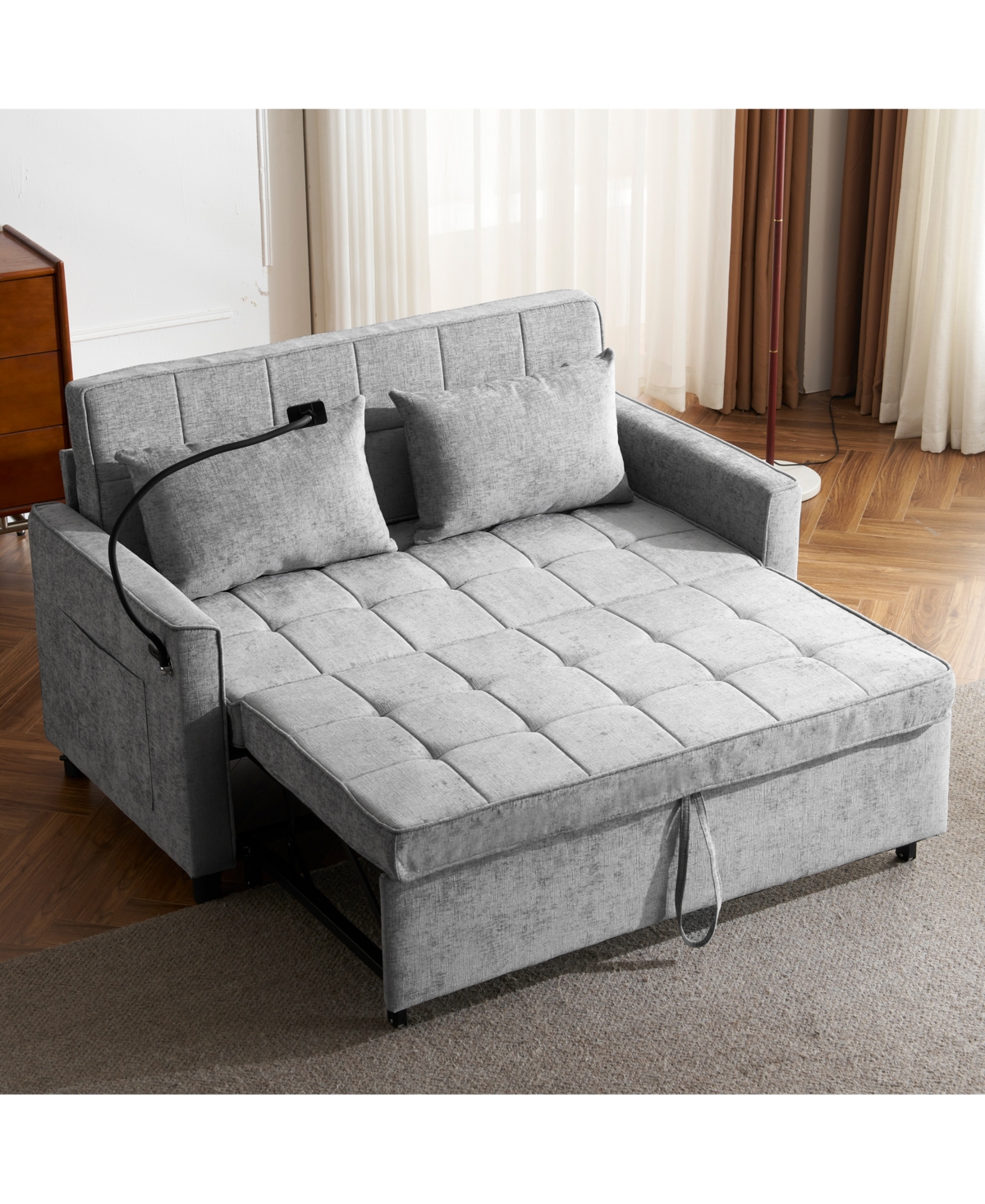 Click here for Rainsken 56.9 Loveseat Sofa Couch  Pull-Out Sleepe... prices