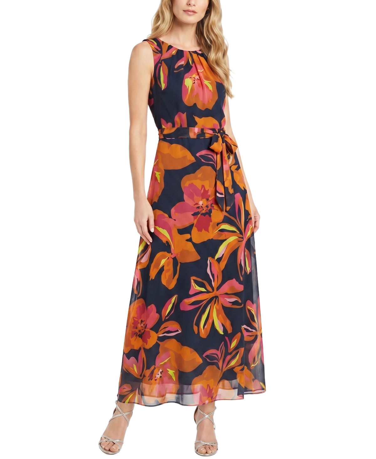 Click here for Ny Collection Womens Sleeveless Chiffon Maxi Dress... prices