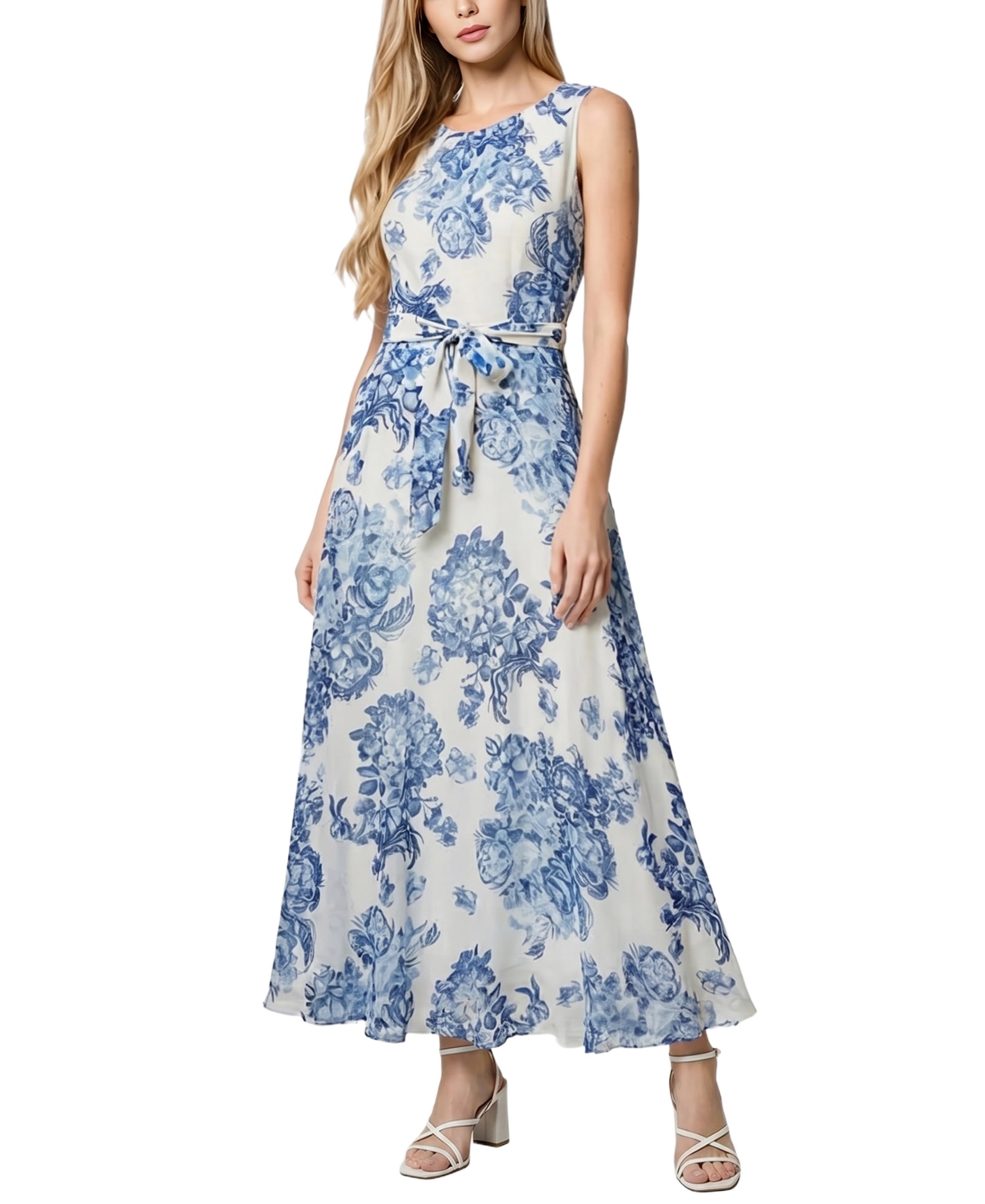 Click here for Ny Collection Womens Sleeveless Chiffon Maxi Dress... prices