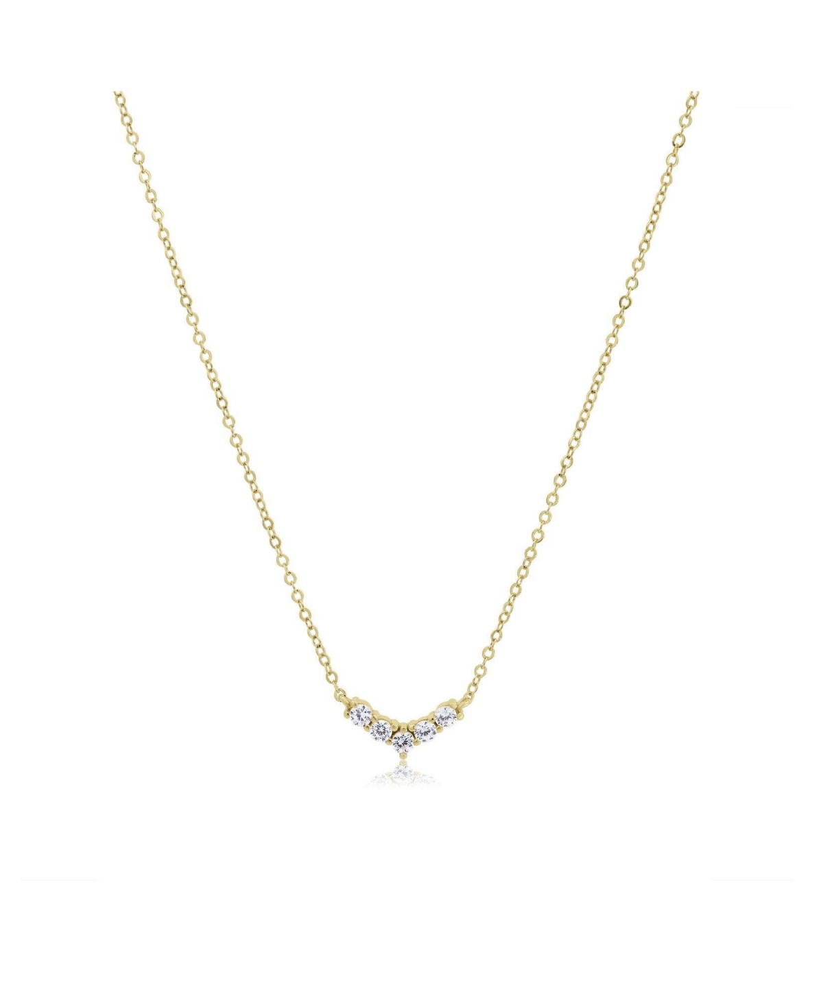 Click here for The Lovery Cz Dip Necklace 14K Gold Plated Sterlin... prices