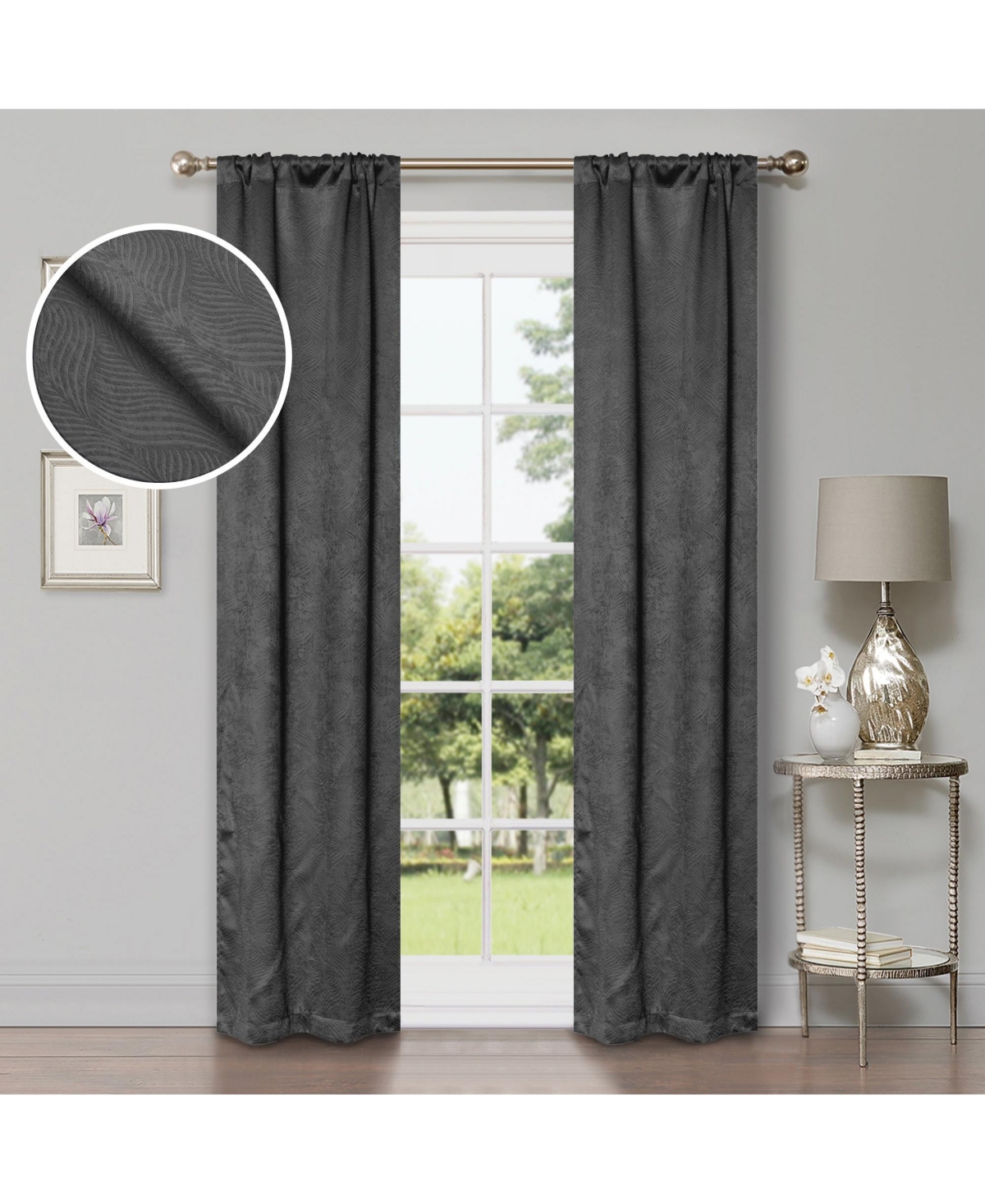Click here for Superior Wave Geometric Washable Room Darkening Bl... prices