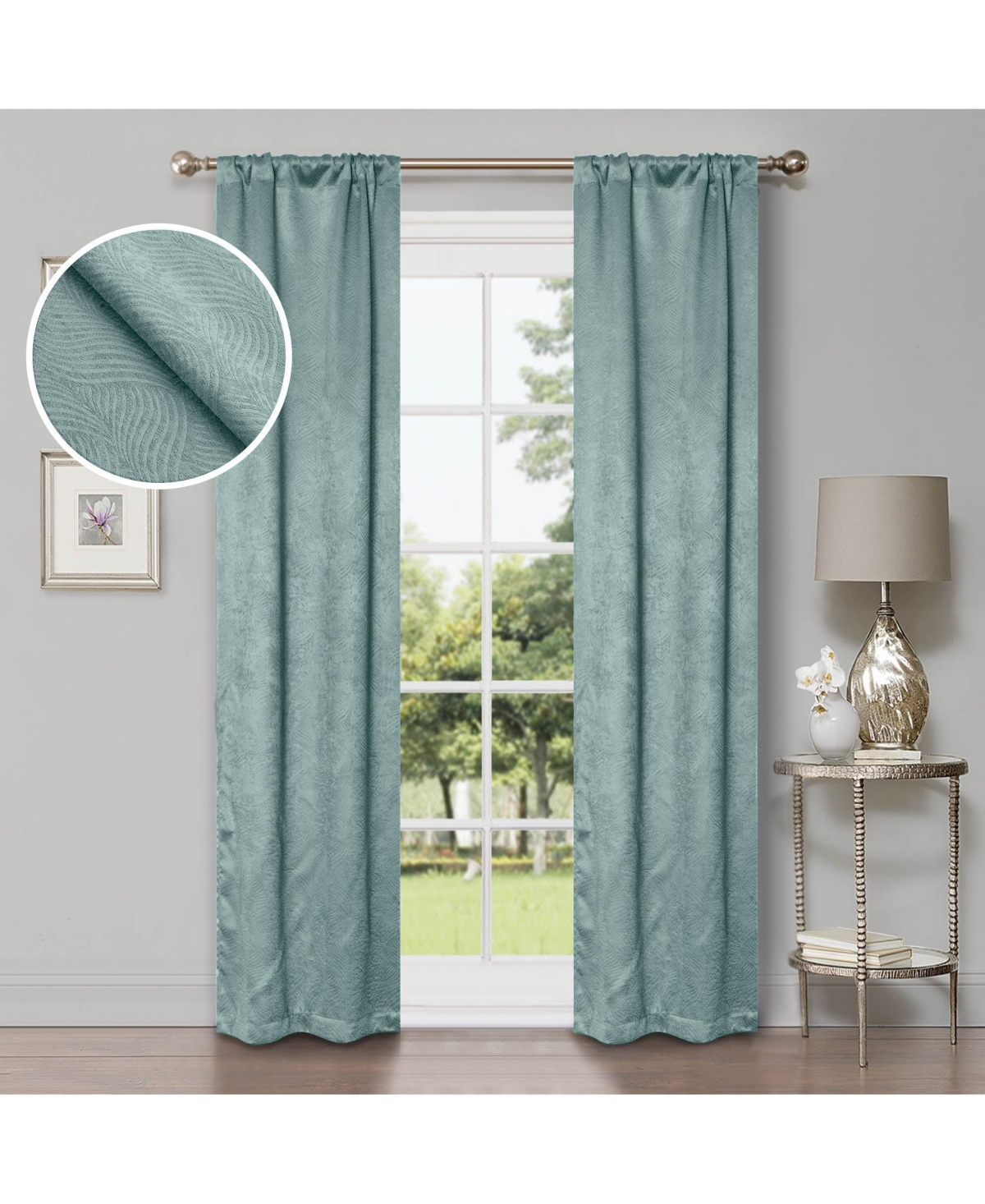 Click here for Superior Wave Geometric Washable Room Darkening Bl... prices