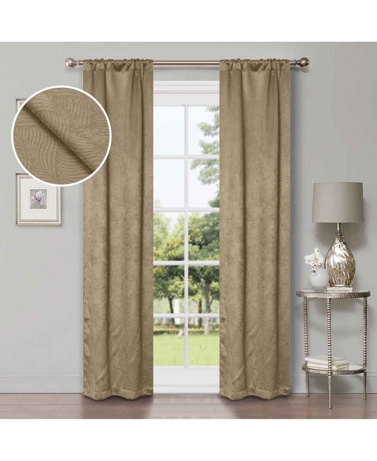 Click here for Superior Wave Geometric Washable Room Darkening Bl... prices