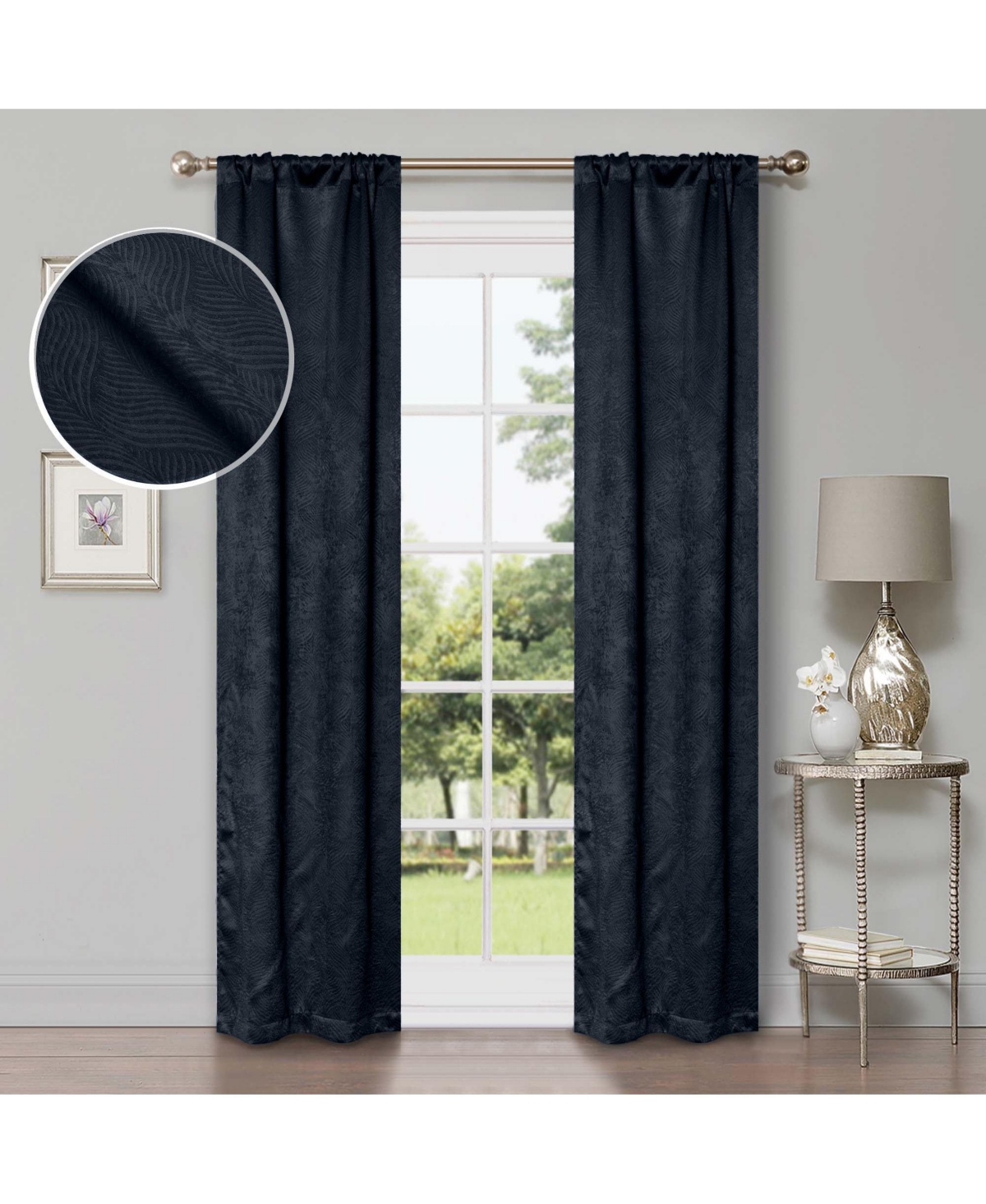 Click here for Superior Wave Geometric Washable Room Darkening Bl... prices