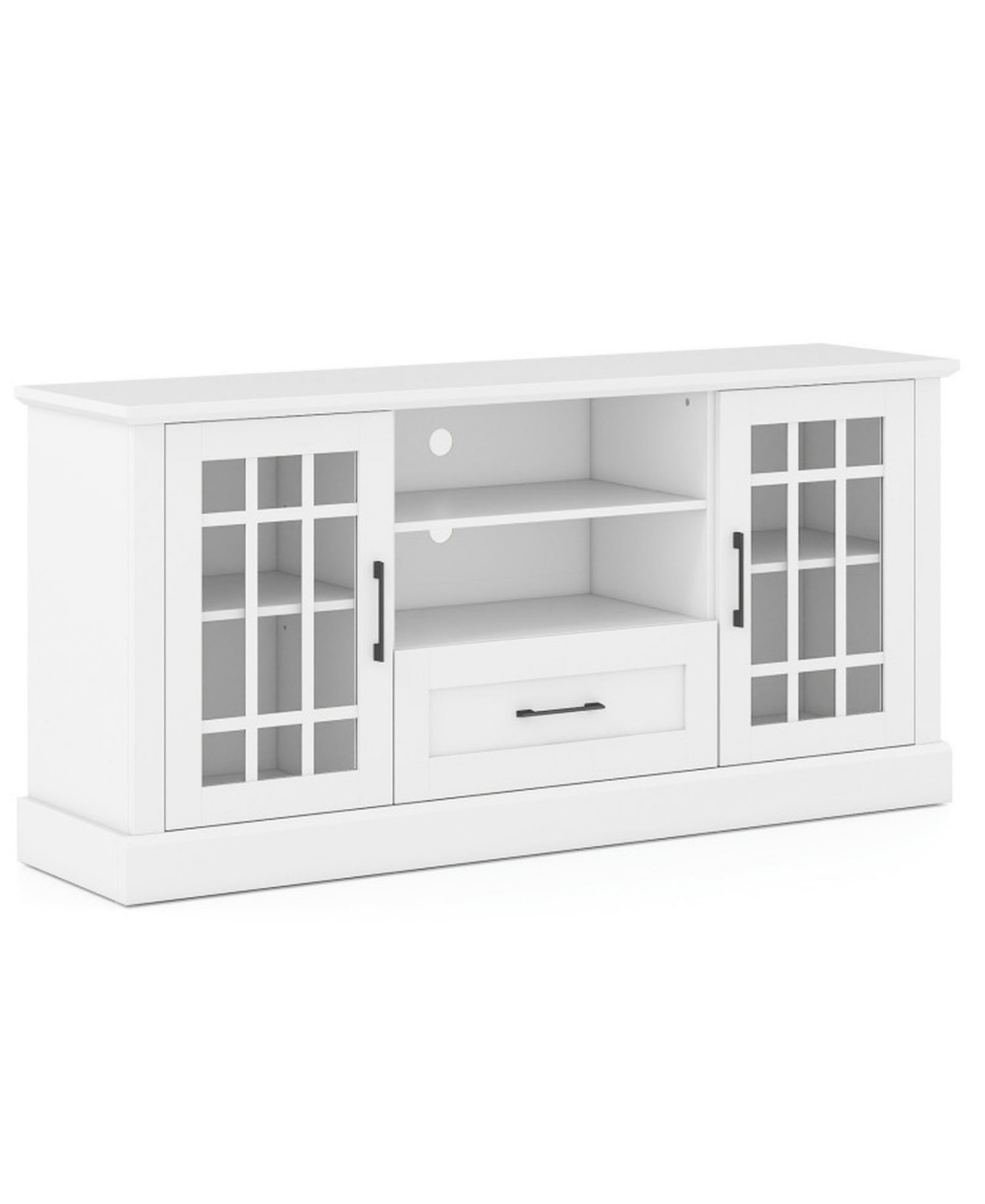 Click here for Gouun Farmhouse Tv Stand with Glass Doors and Draw... prices