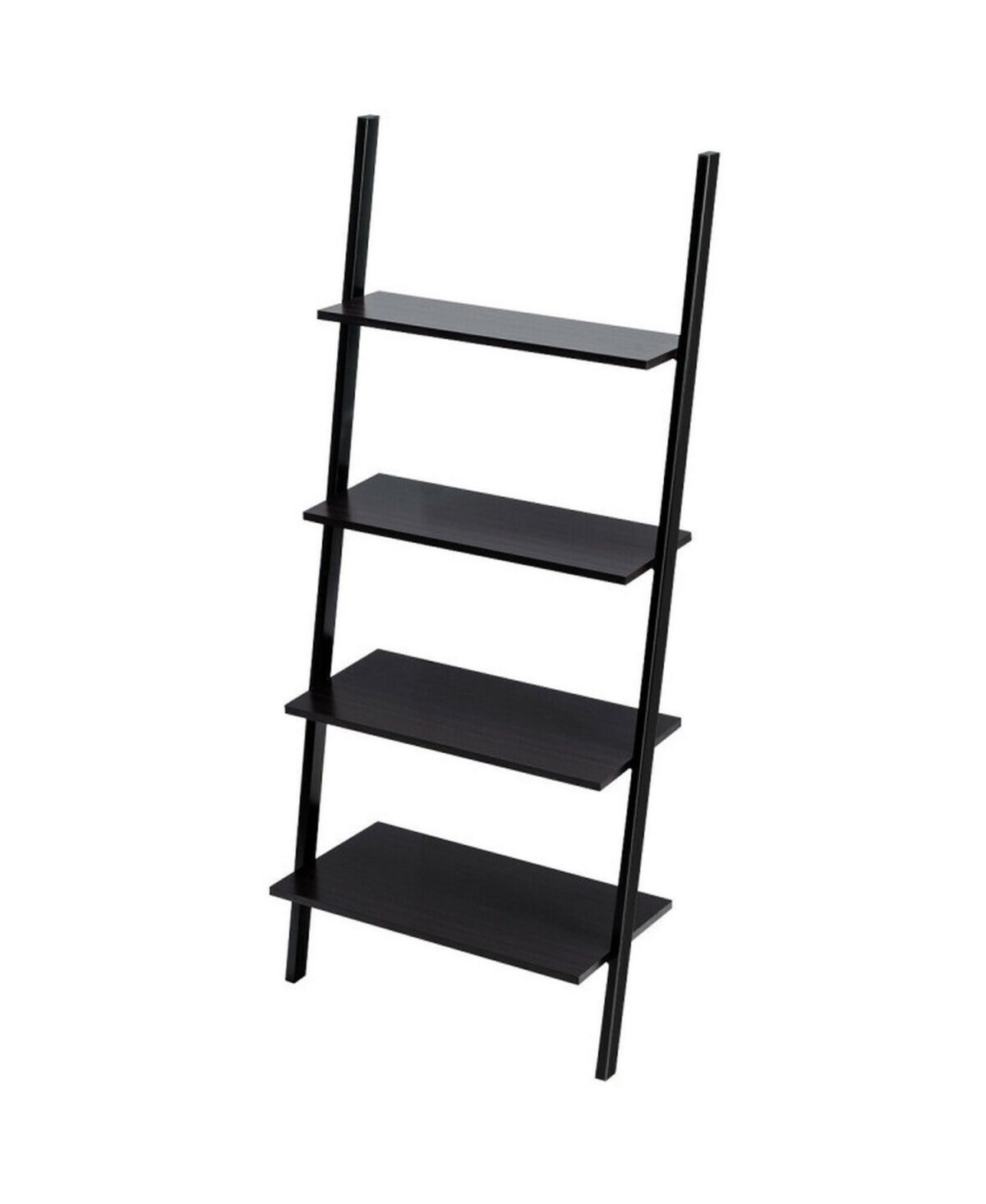 Click here for Gouun 4-Tier Industrial Leaning Wall Bookcase - Bl... prices