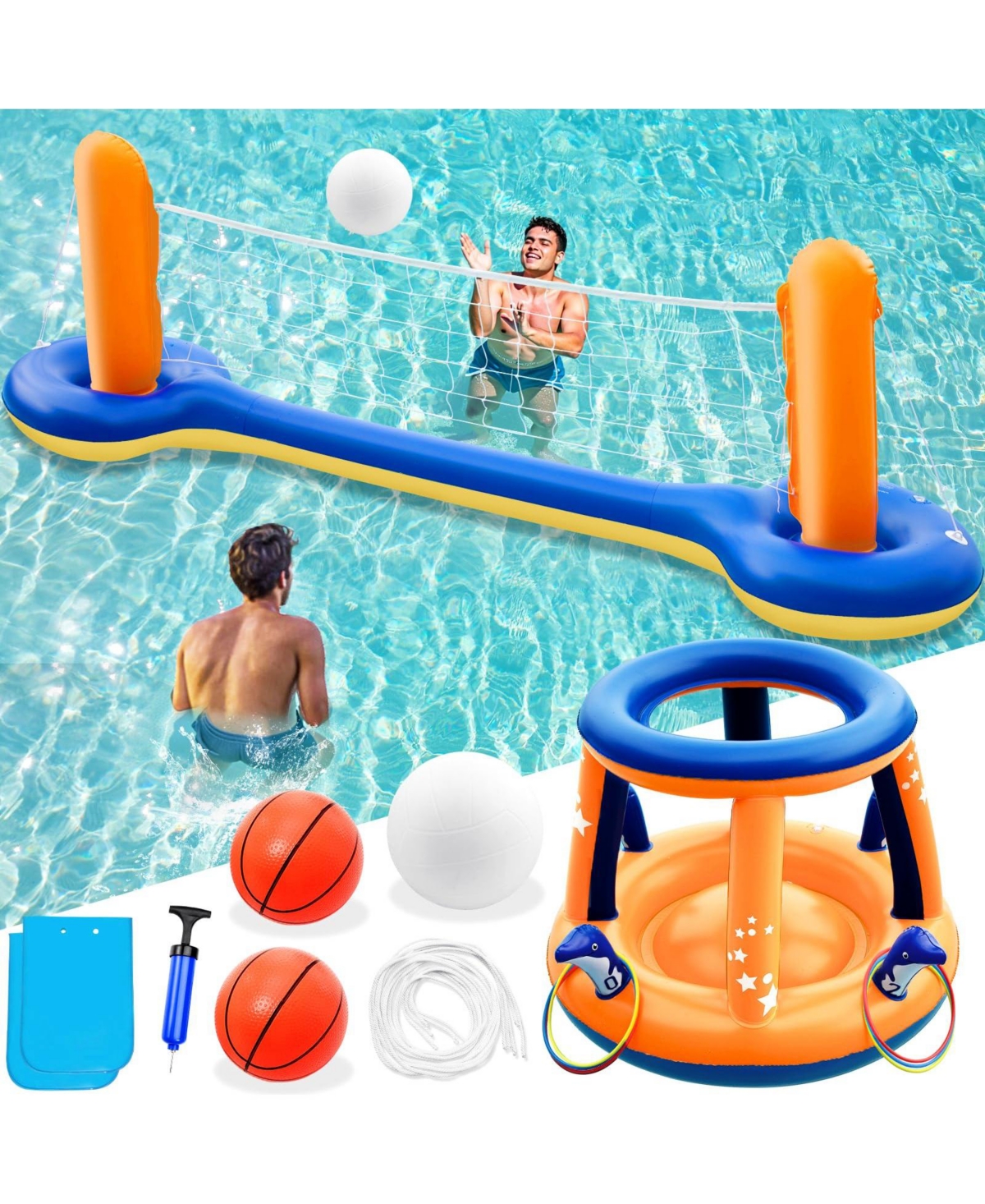 Click here for Gnuadz 3 in 1 Pool Game Set Inflatable Floats Voll... prices