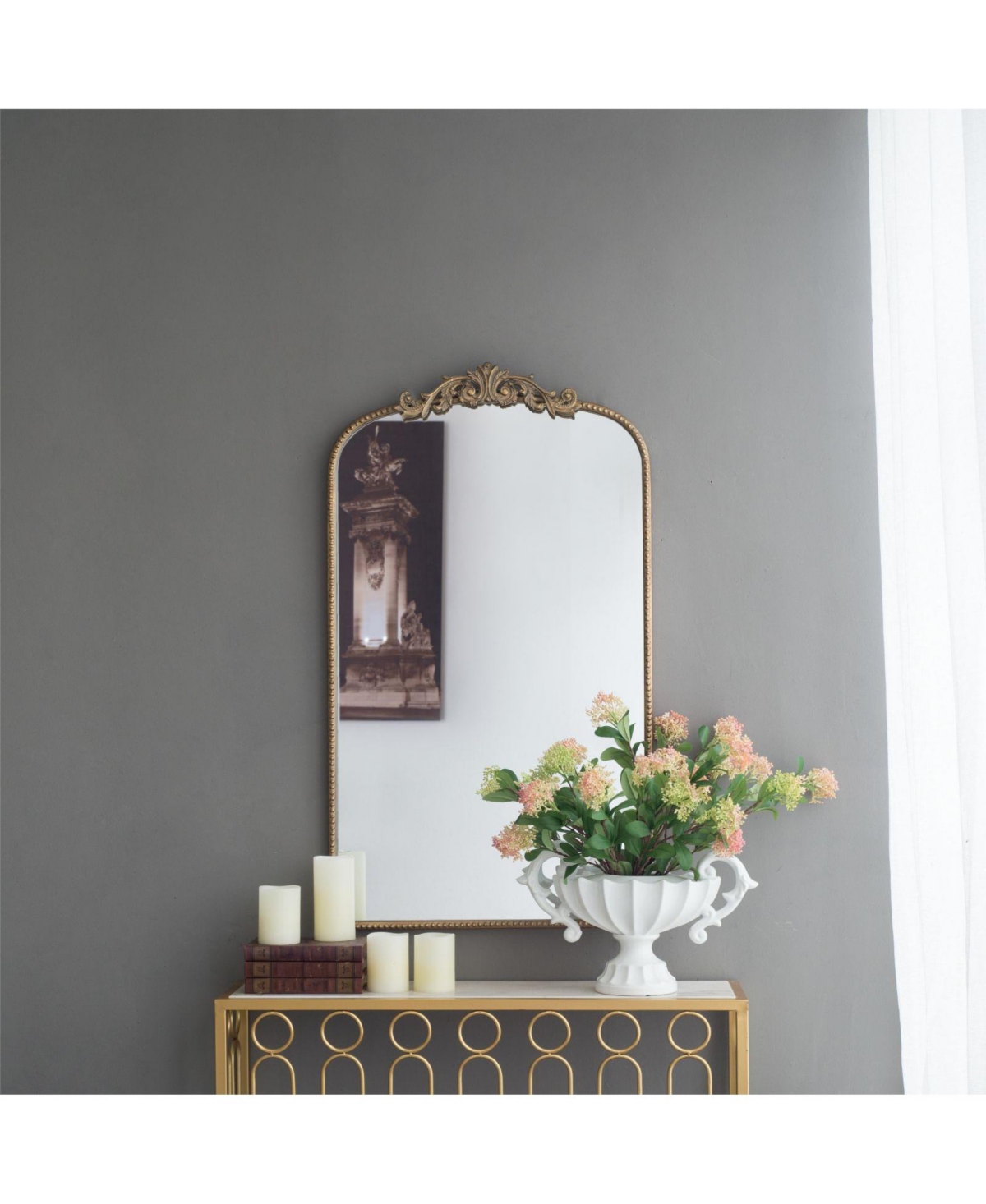 Click here for Laoties 24 x 36 Vintage Arched Wall Mirror  Baroqu... prices