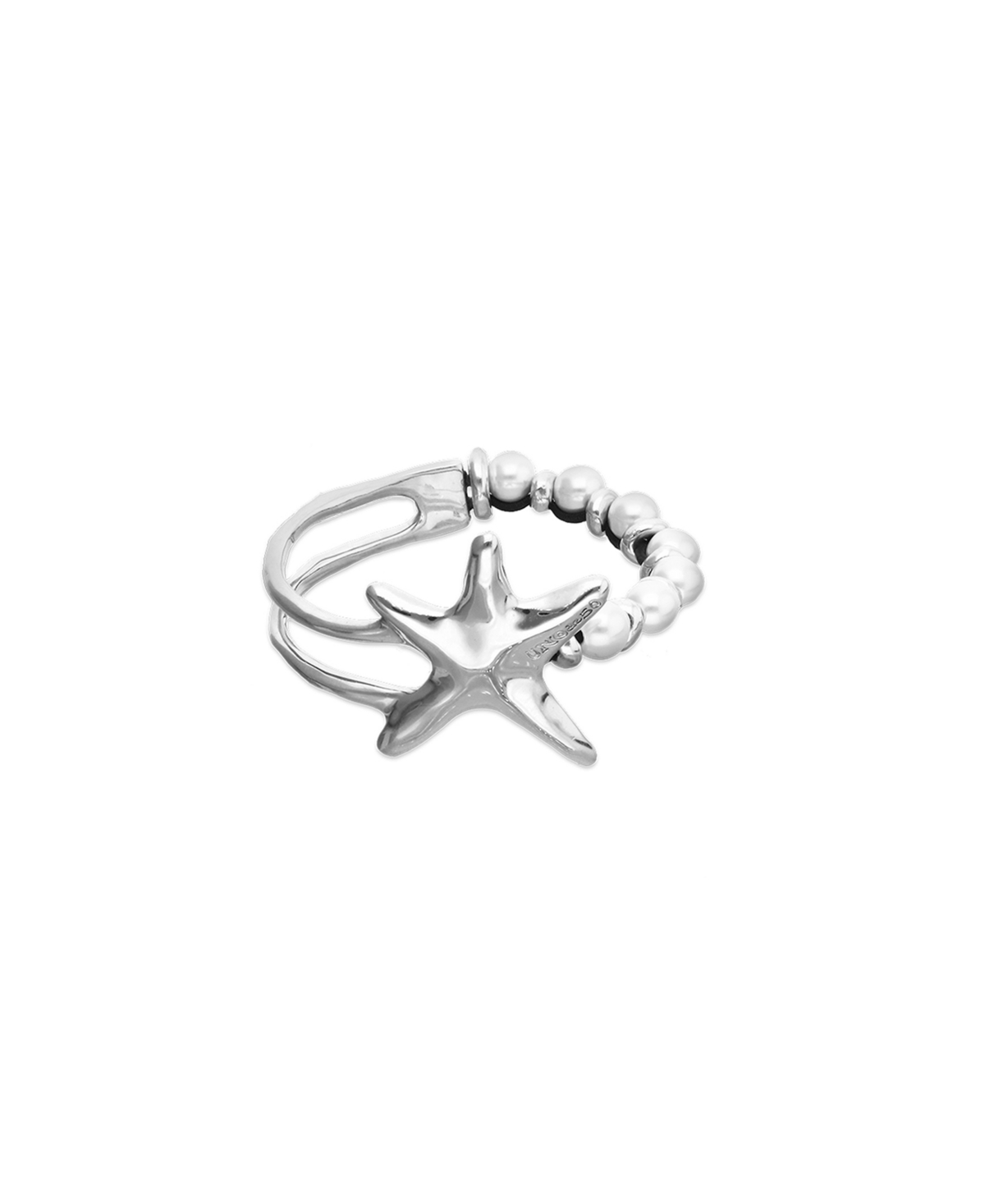 Click here for UNOde50 Silver-tone Star and Cultured Pearl Cuff B... prices
