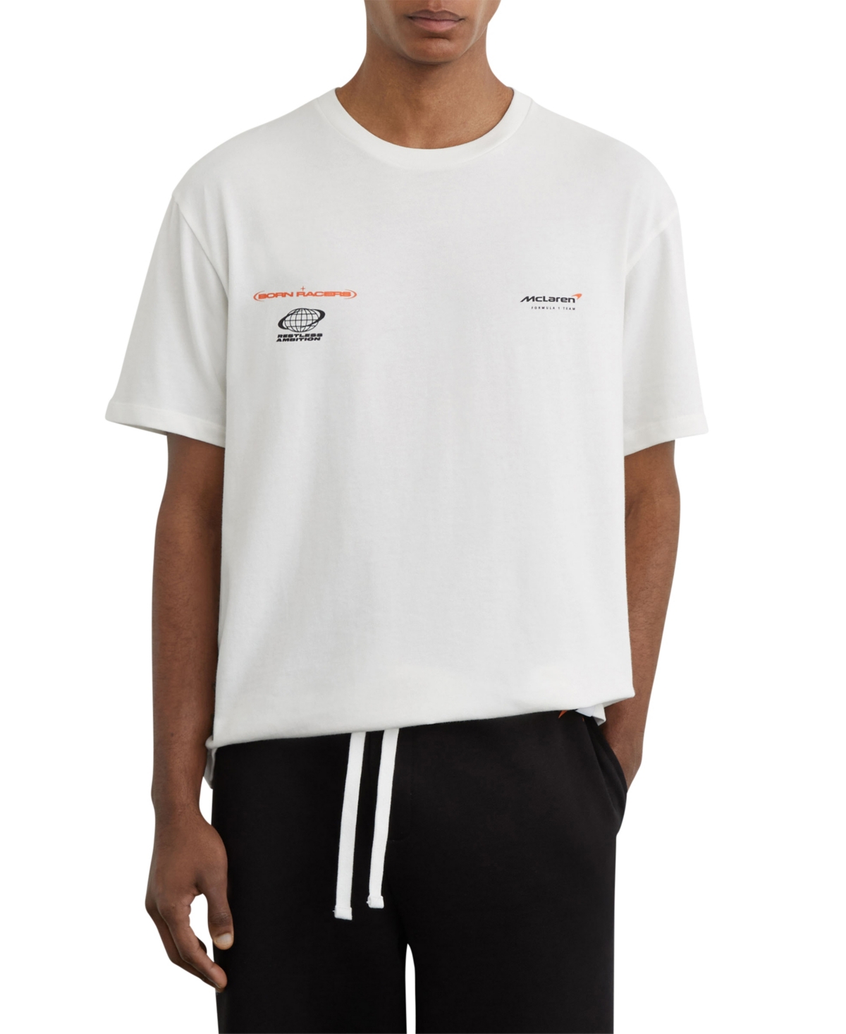 Click here for Reiss Mens Nox Logo Printed Mclaren T-Shirt - Whit... prices