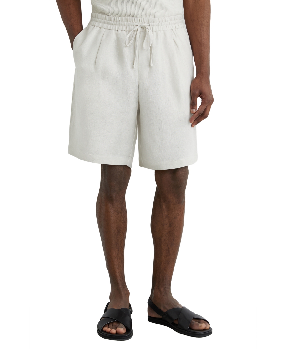 Click here for Reiss Mens Barges Shorts Linen Drawstring Shorts -... prices