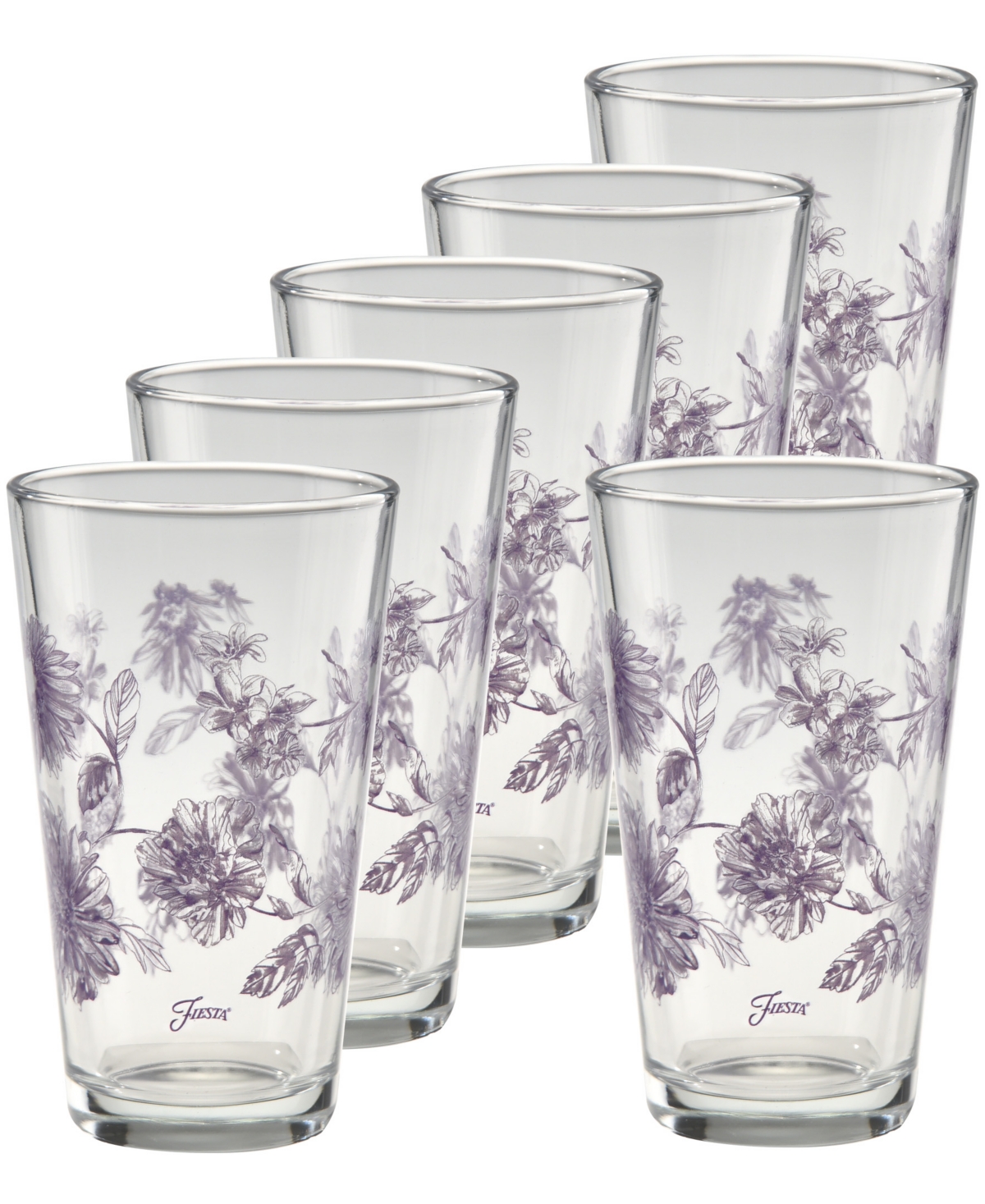 Click here for Fiesta Lavender Botanical Floral Tapered Cooler Gl... prices