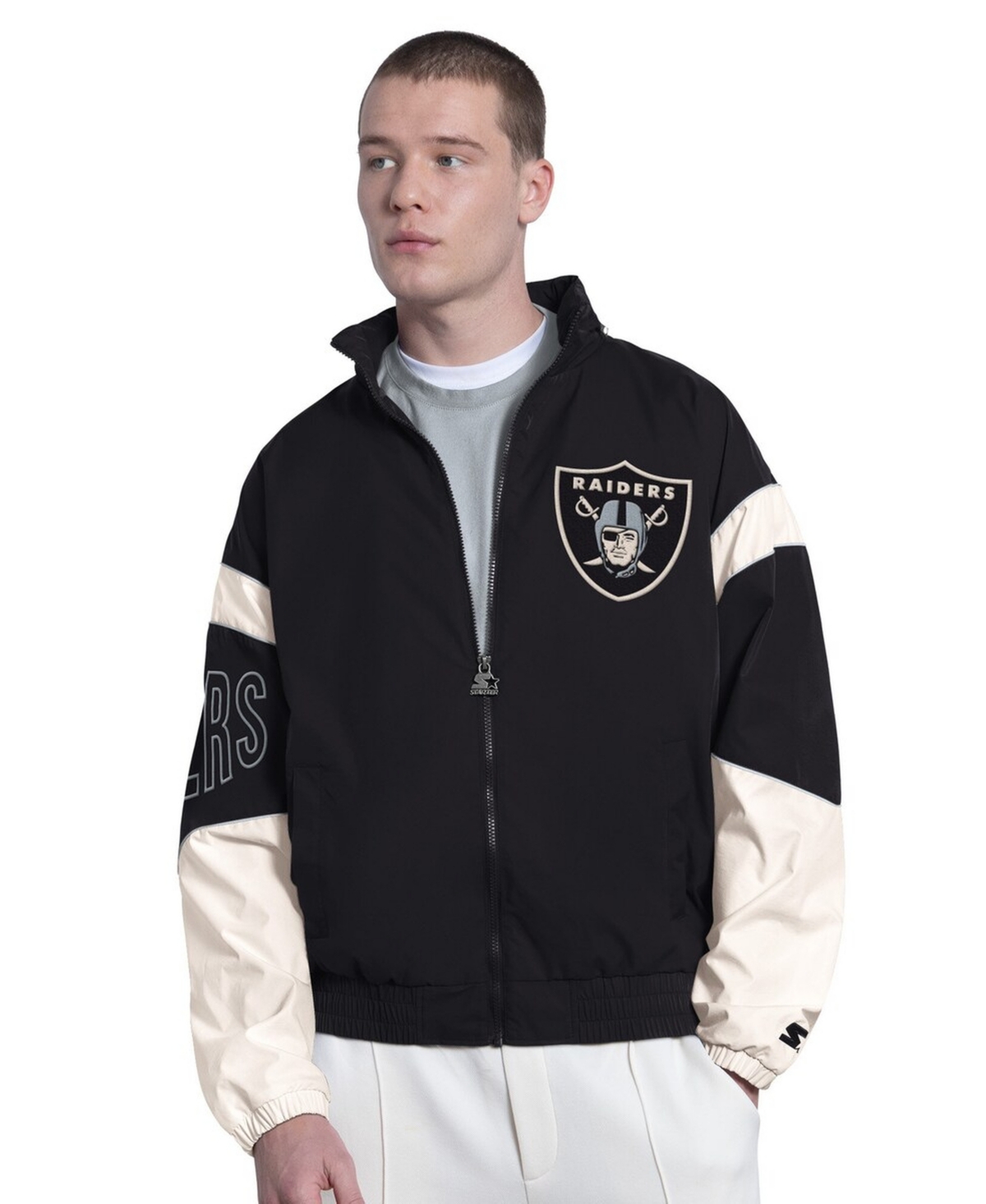 Click here for Starter Mens Black Las Vegas Raiders The Gust Full... prices