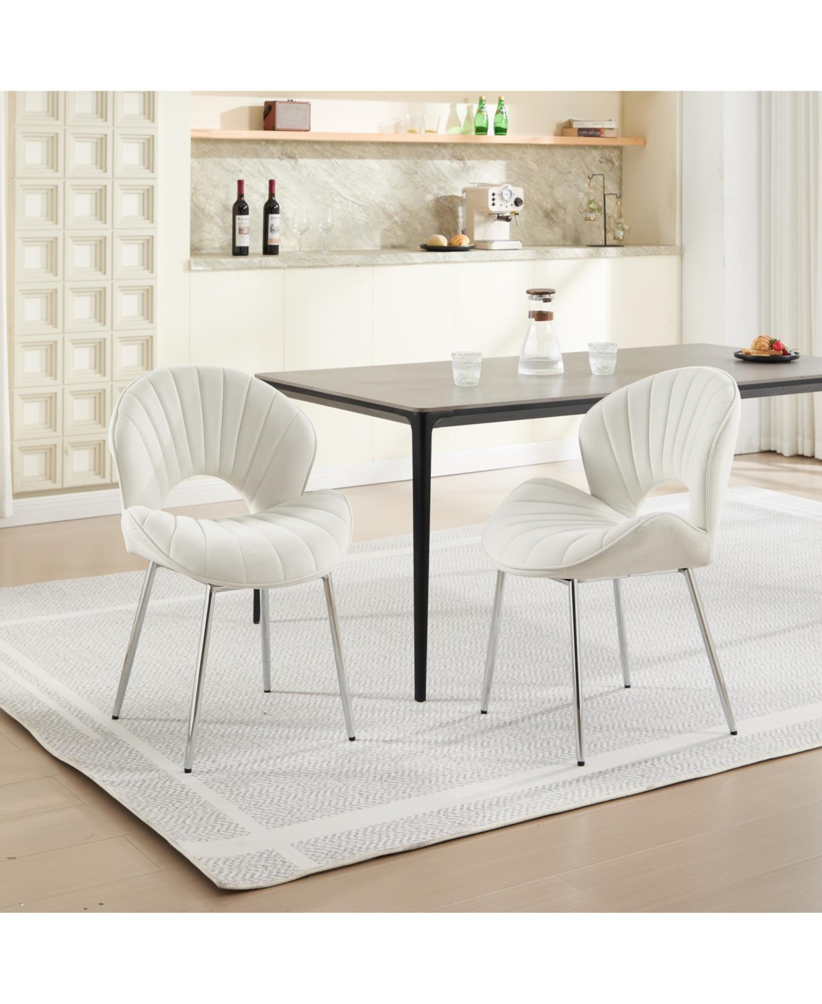 Click here for Rainsken Velvet Dining Chairs Set of 2  Modern Des... prices