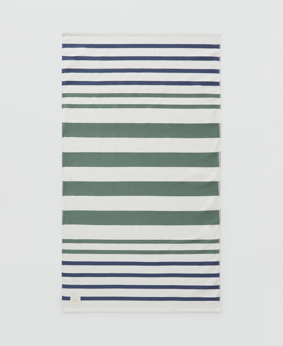 Click here for Mango Mens Cotton Striped Beach Towel - Green prices