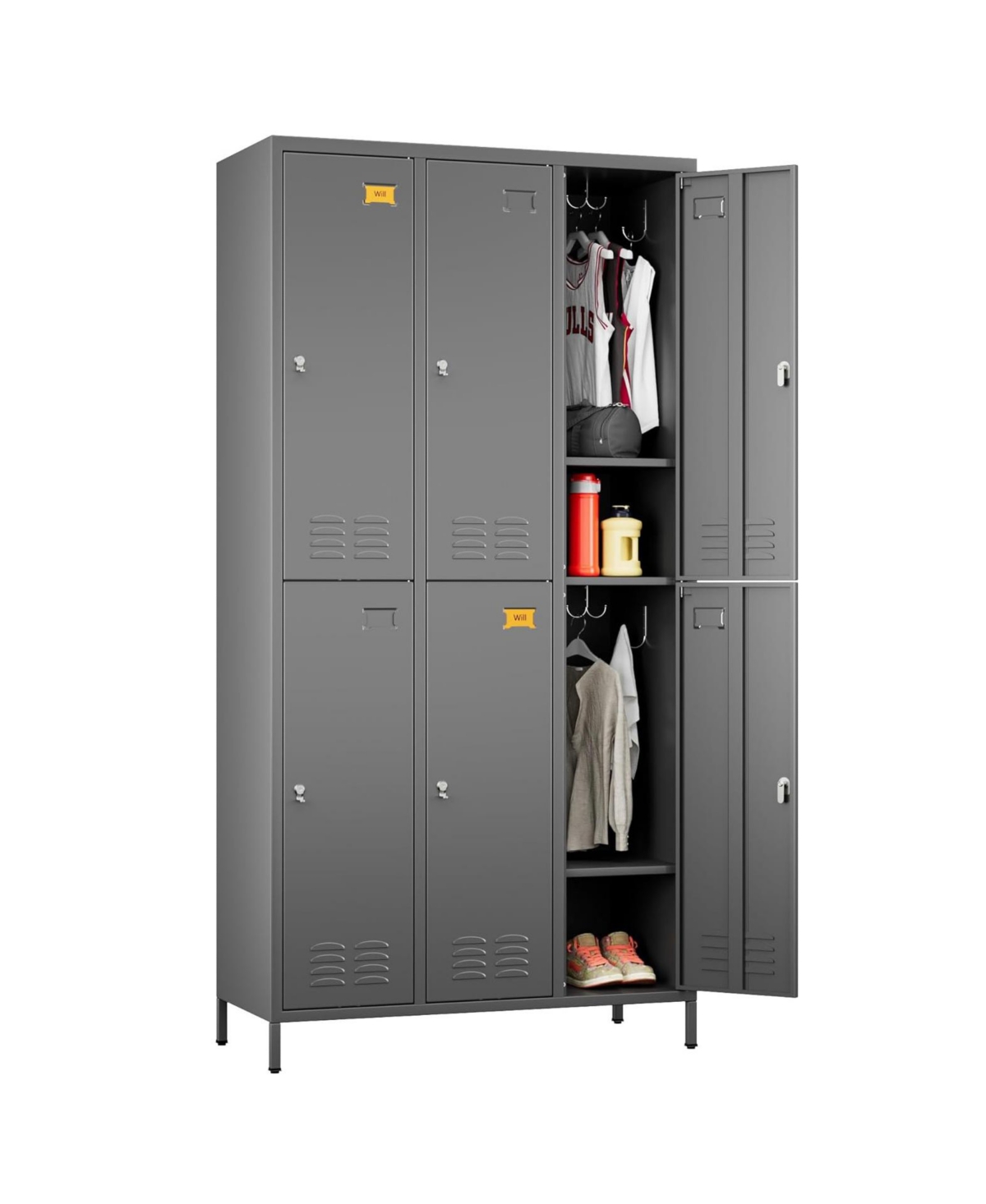 Click here for Boyel Living 6-Door Metal Storage Locker with Hook... prices