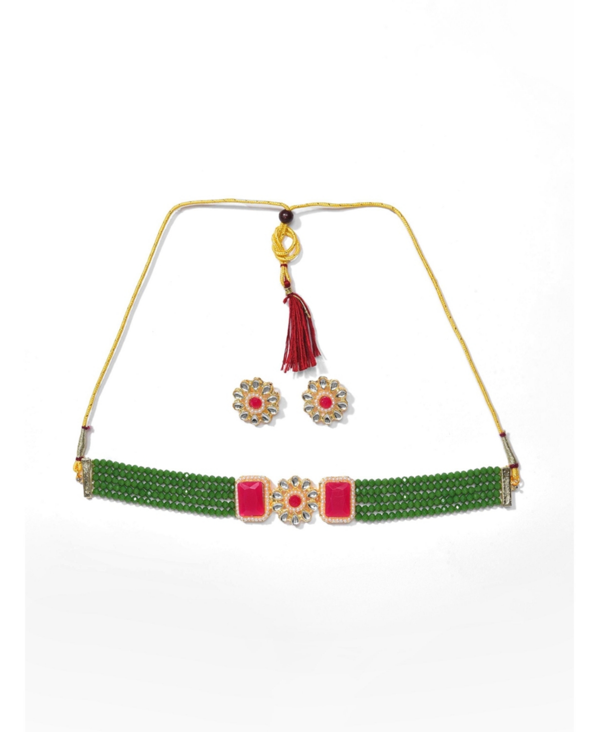 Click here for Sohi Womens Gold Plated Jewellery Set - Green prices