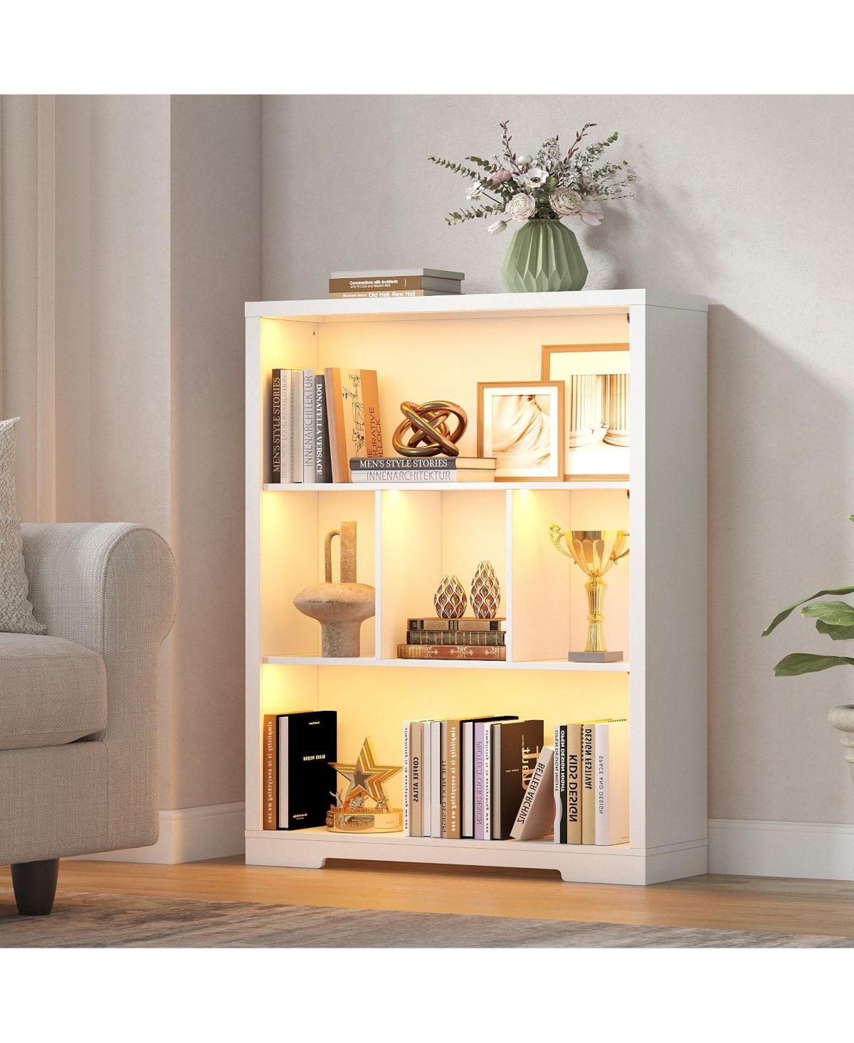 Click here for Vlsrka 31.5 Inch Wide Cube Bookcase with Tri-Color... prices