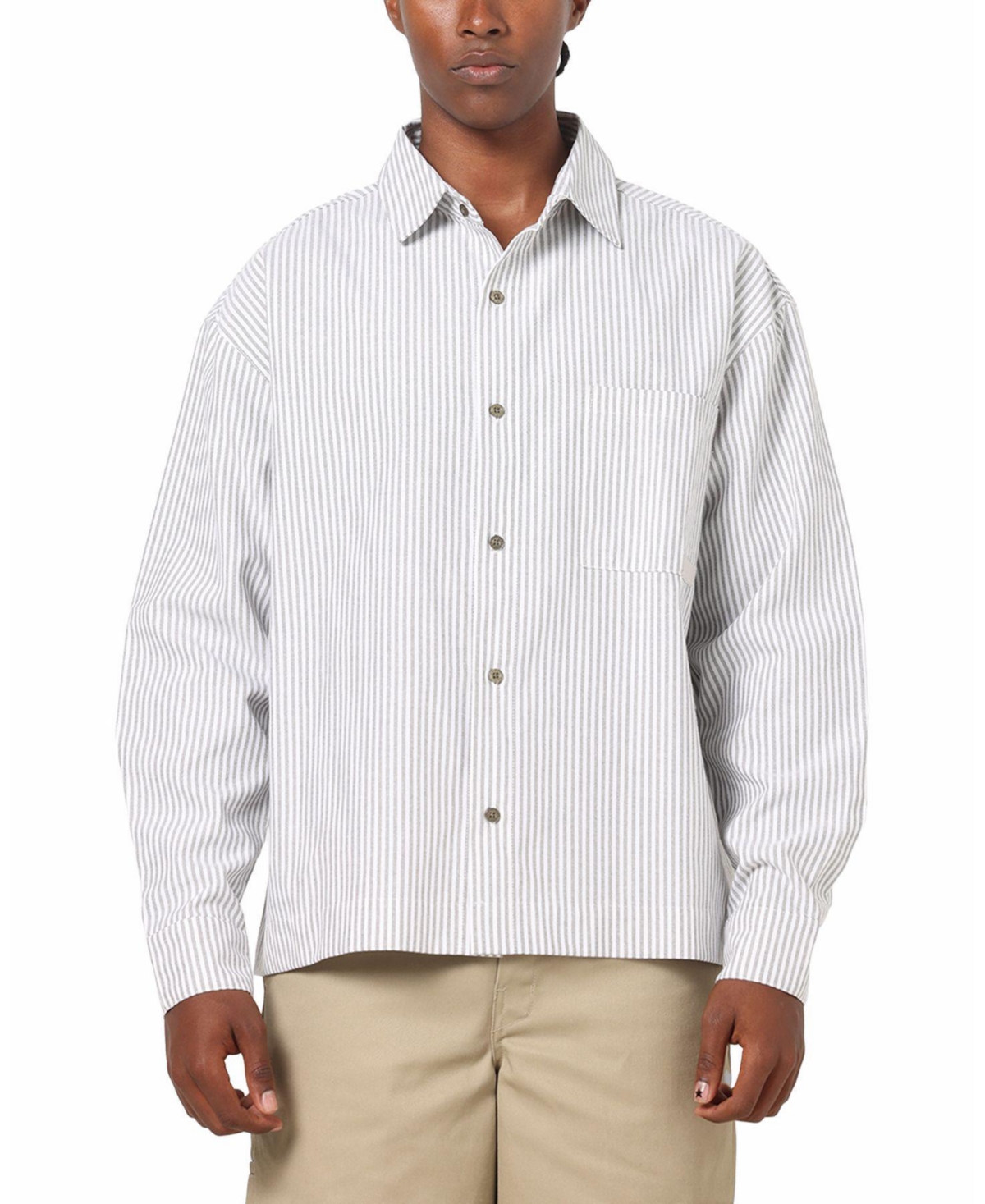 Click here for Carre Mens Oxford Stripe Long Sleeve Button Up Shi... prices
