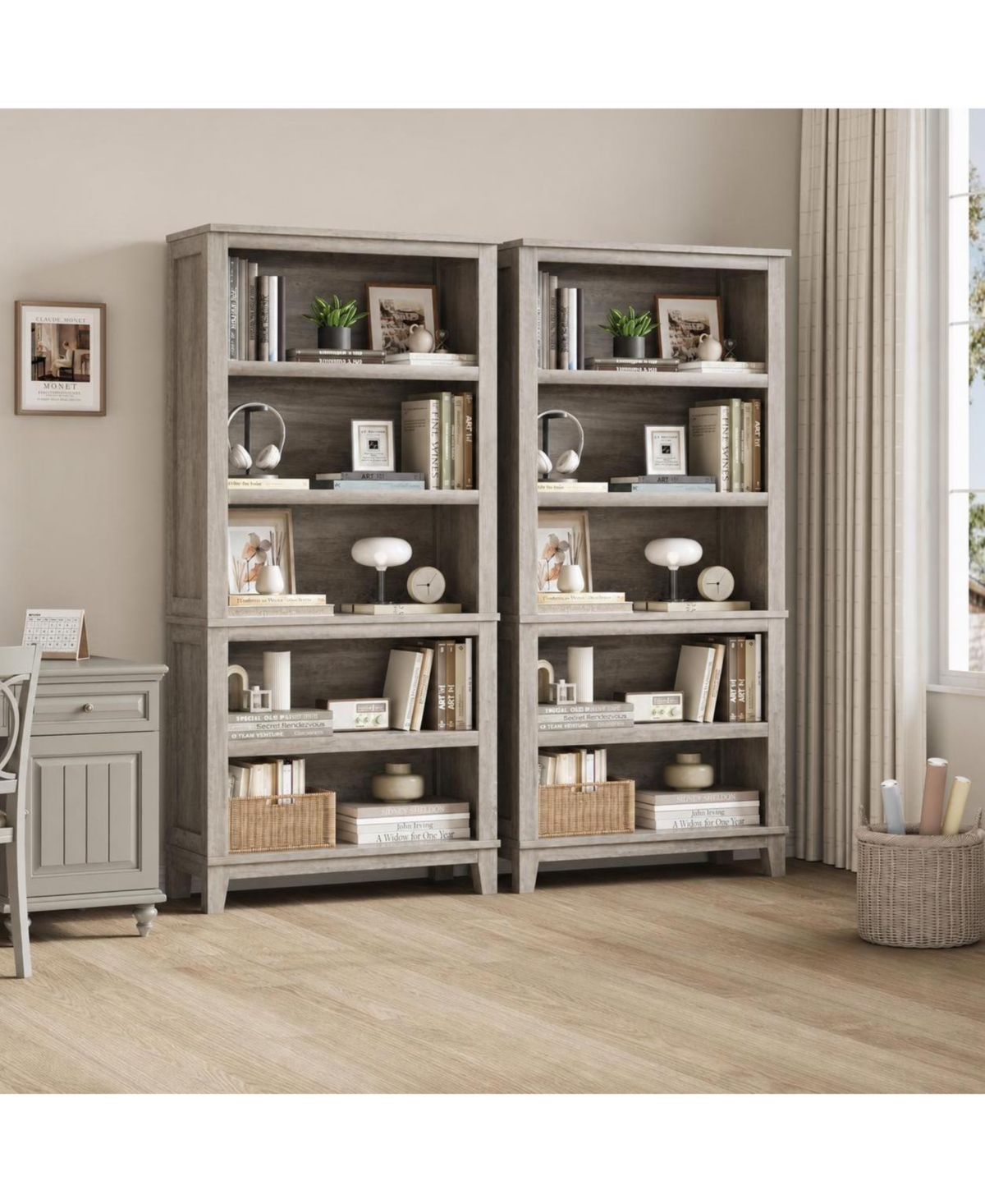 Click here for homfan 71 Tall Bookshelf with Adjustable Shelves -... prices