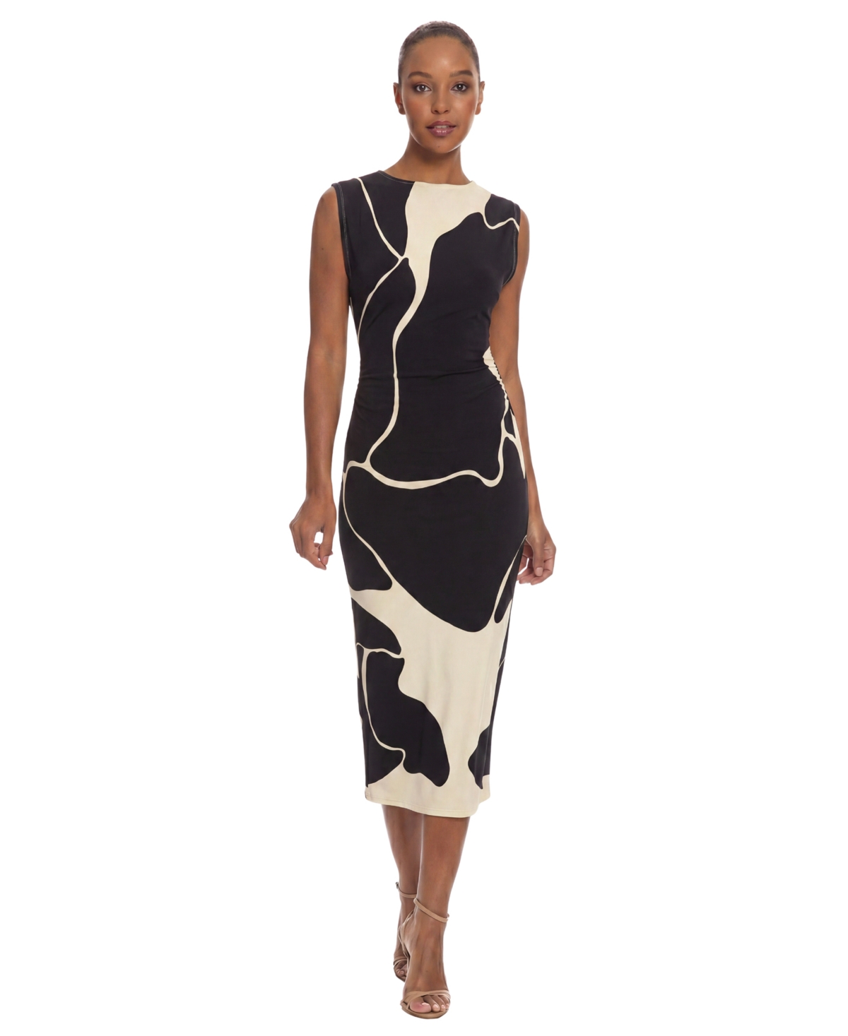 Click here for Donna Morgan Womens Crewneck Midi Dress - Antique... prices