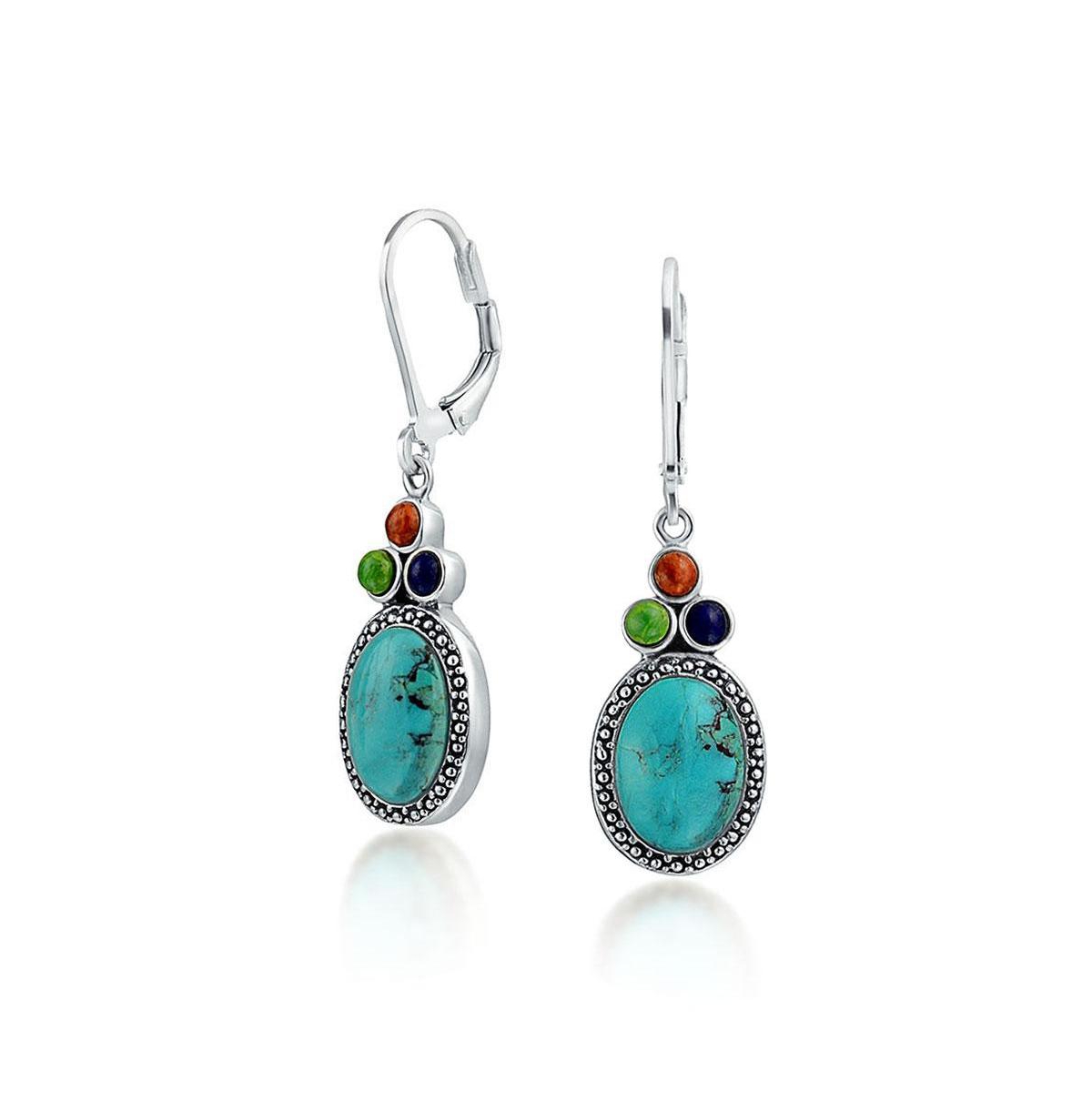Click here for Bling Jewelry Lapis  Turquoise Western Dangle Earr... prices