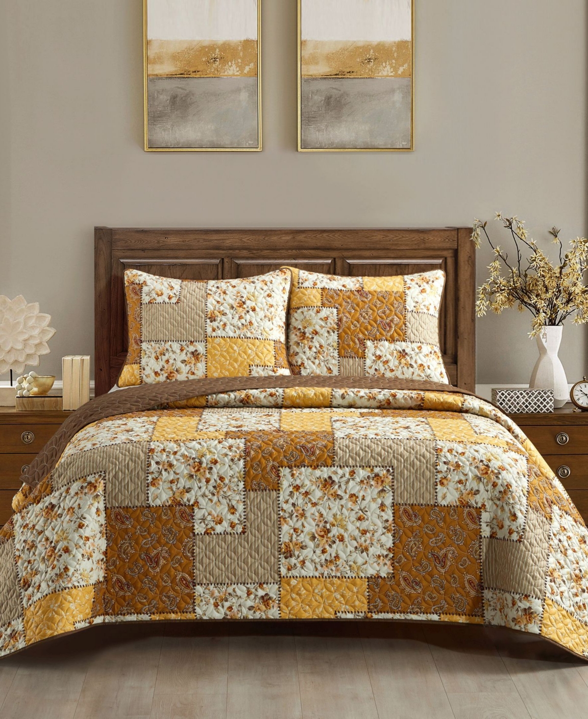 Click here for Stratford Park Kerry Floral 3-Piece Quilt Set  Kin... prices