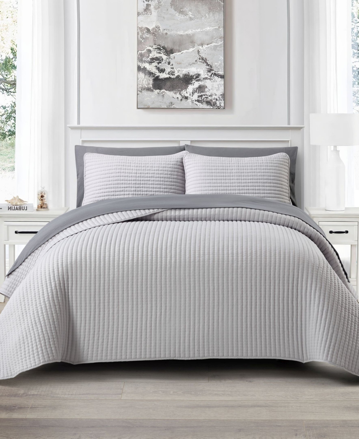 Click here for Stratford Park Ayeli Textured 7-Piece Quilt Set  Q... prices