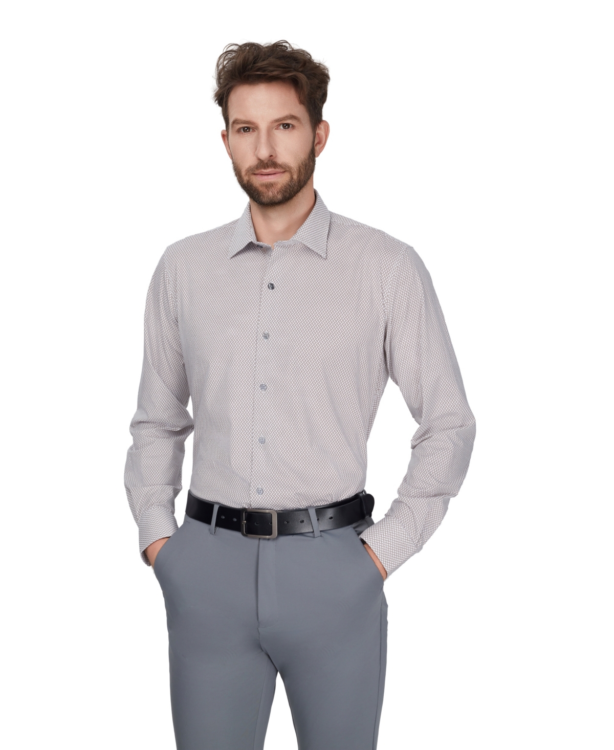 Click here for Alfani Mens Geometric Pattern Spread-Collar Dress... prices