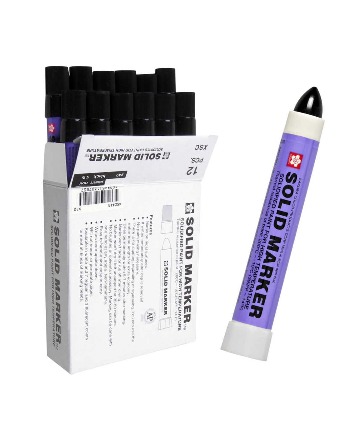 Click here for Sakura Solidified Paint Solid Marker (Box of 12) -... prices