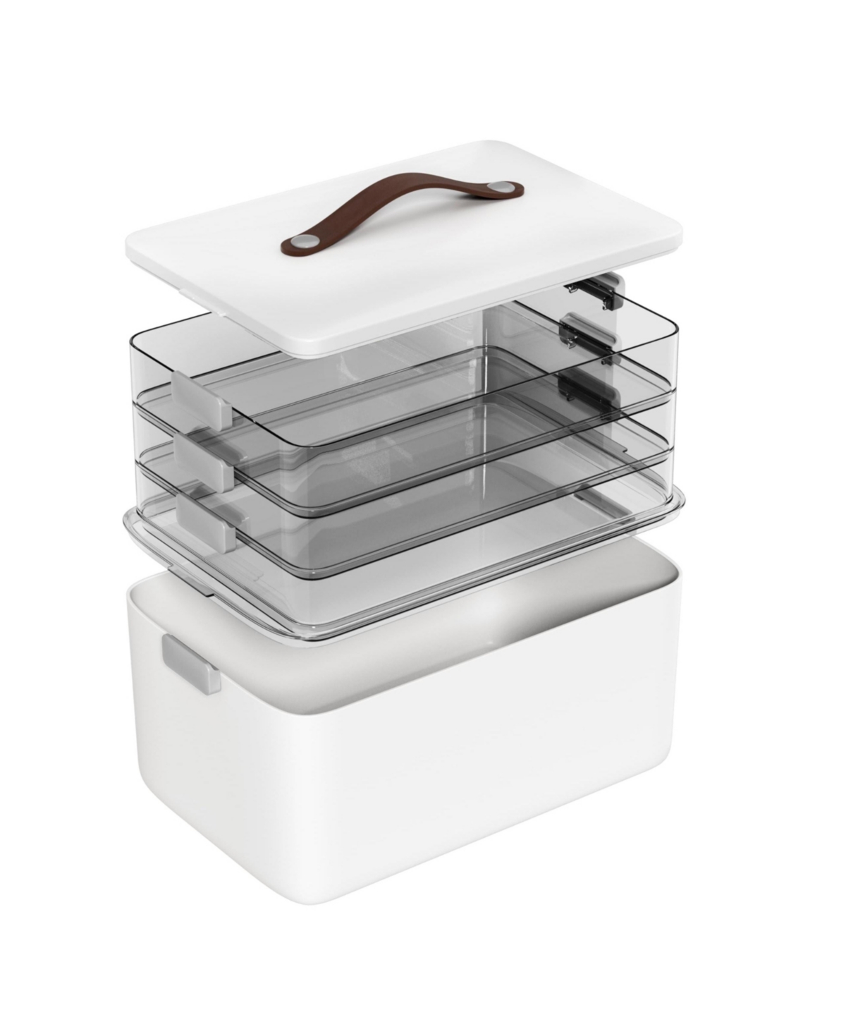 Click here for Xdovet 4-Tier StorBox Latch Bin Leather Handle - 4... prices