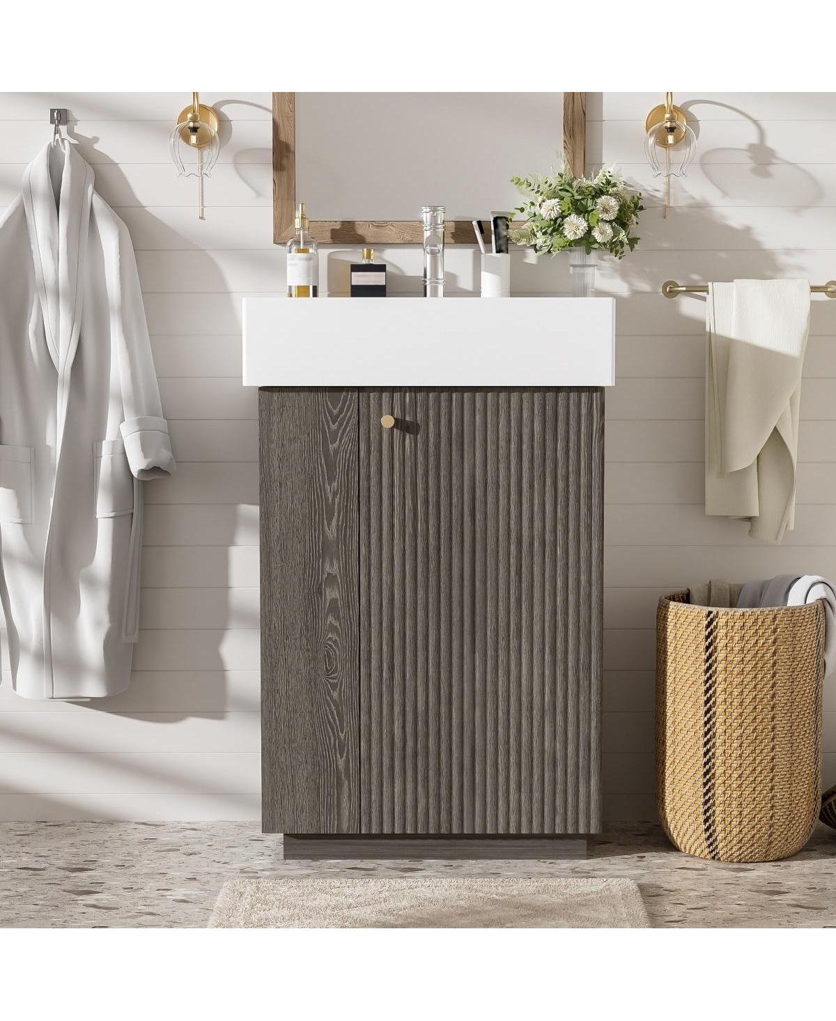 Click here for Thirtypeachy 21.6 Rustic Mdf Bathroom Vanity With... prices