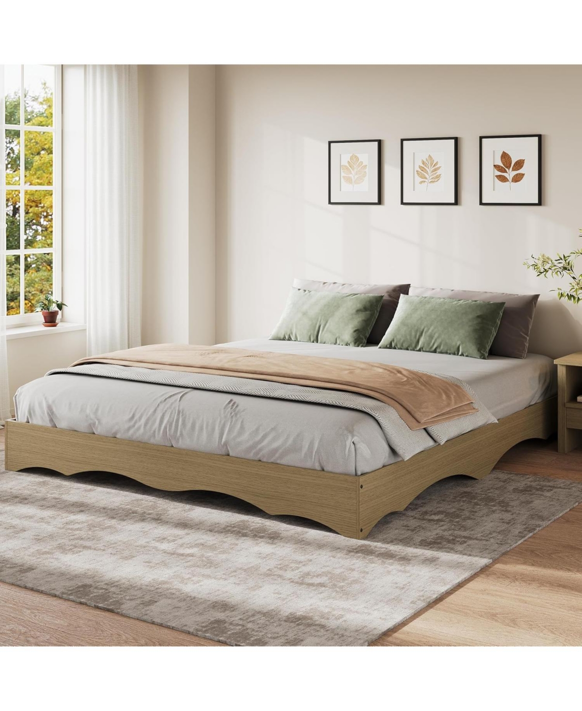 Click here for gaomon Wood Platform Bed Frame  Low Profile Bed wi... prices