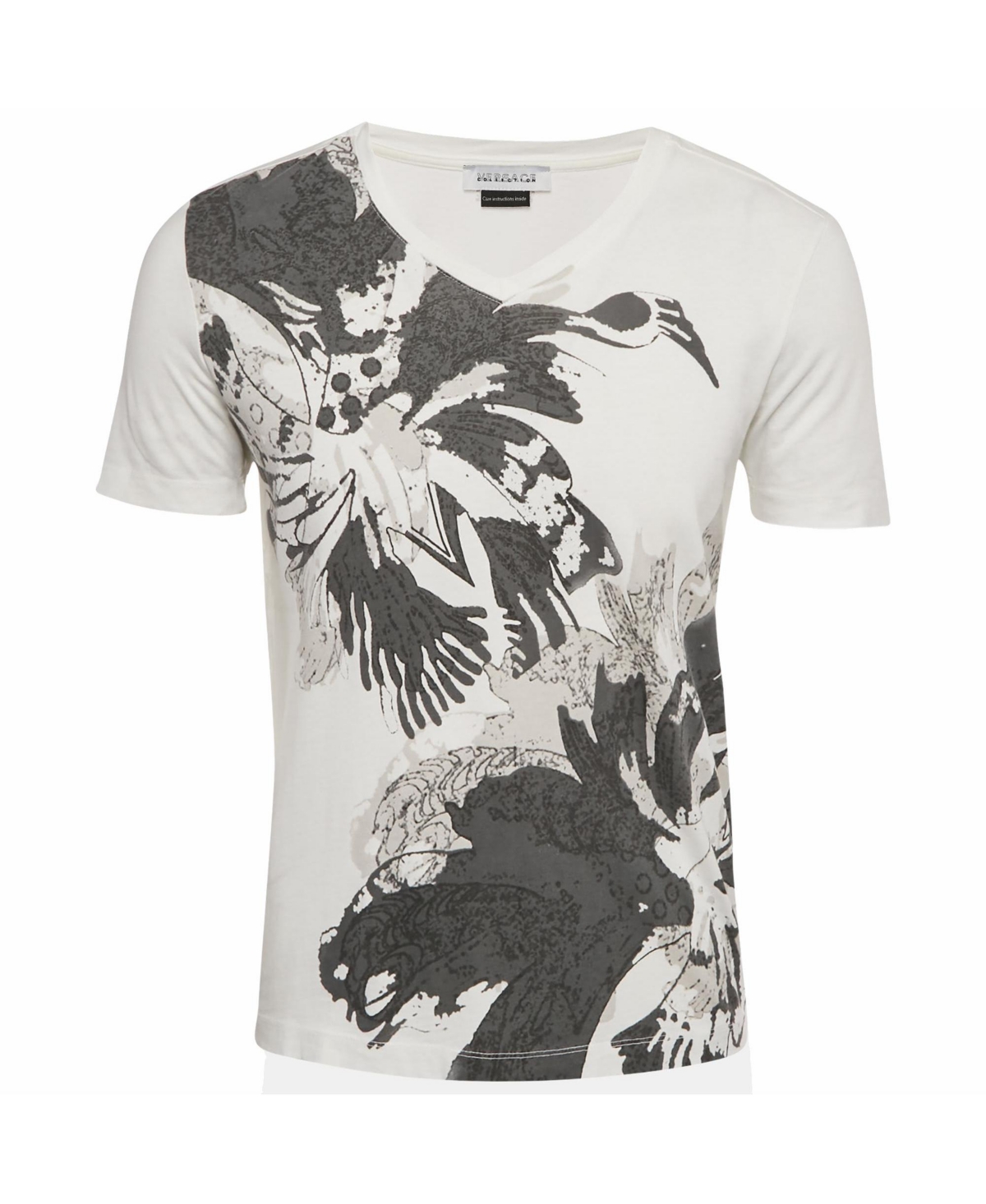 Click here for Pre-Owned Versace Mens Printed Jersey V-Neck T-Shi... prices