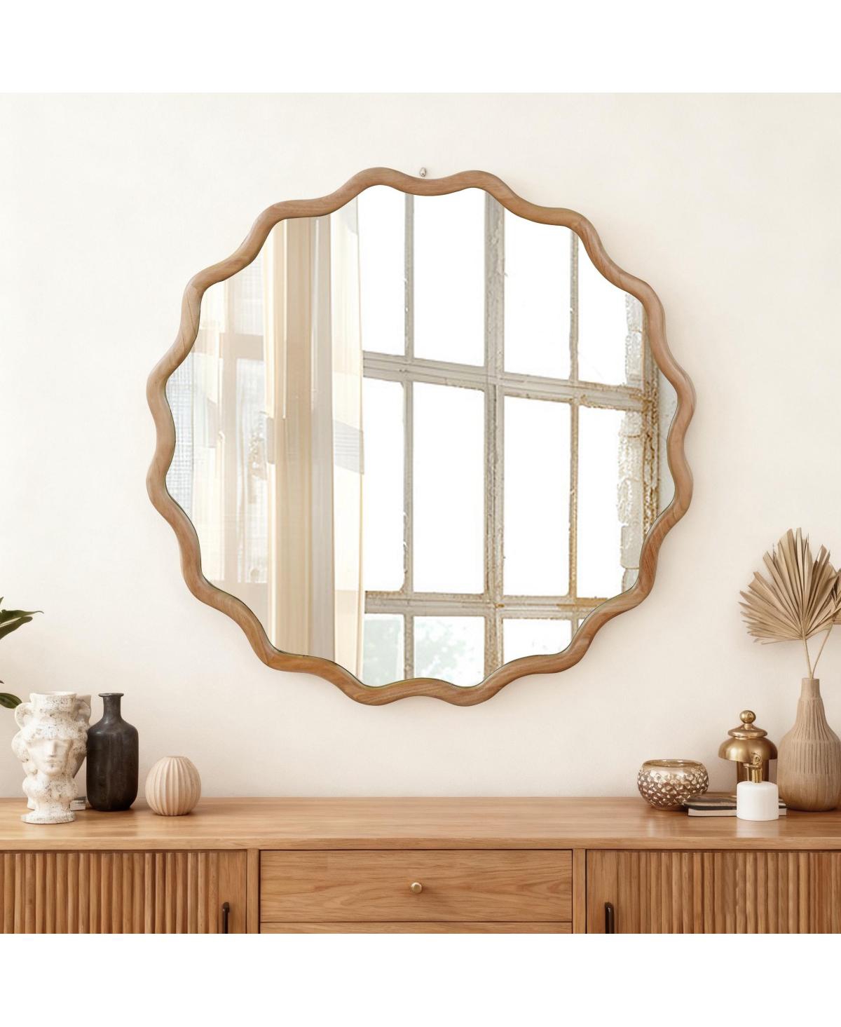 Click here for Laoties Round Wavy Wall Mirror  Modern Decorative... prices